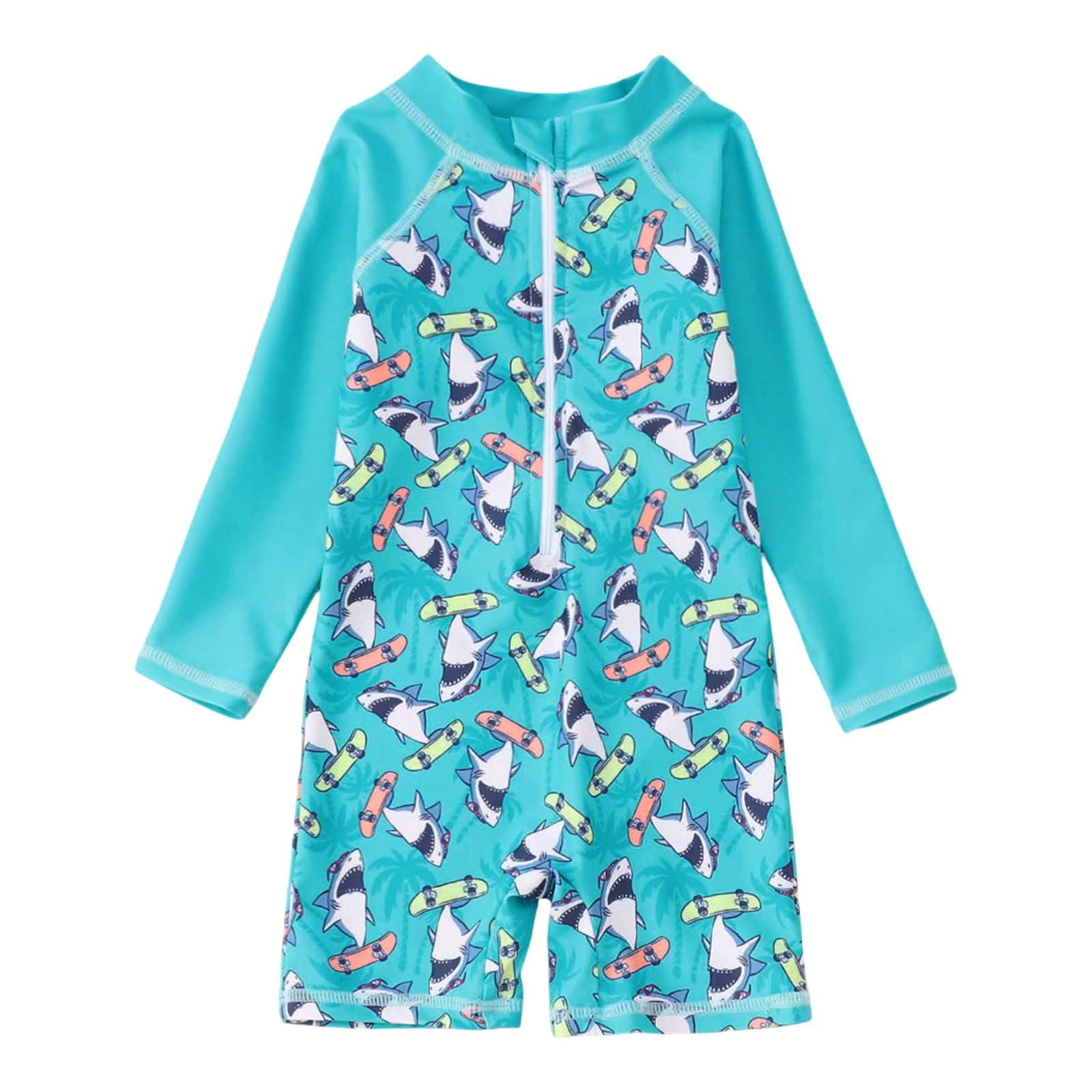 Utlike Boys Swimwear Long Sleeve Rash Guard Print Swimsuits For Baby ...