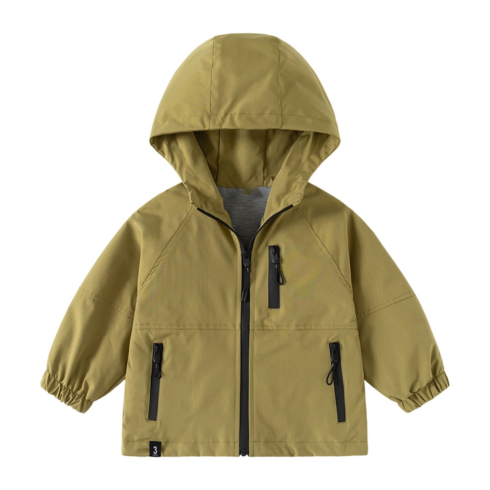Utlike Boys Windbreaker Jacket For Kids Lightweight Solid Color Hooded Zipper Coat Outdoor ...