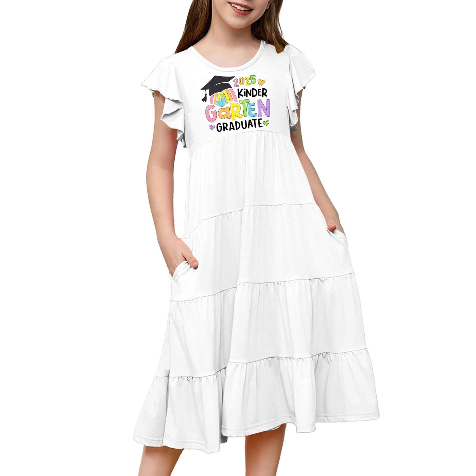 Utlike Cuhk Children'S Butterfly Sleeves Graduation Season Printed ...