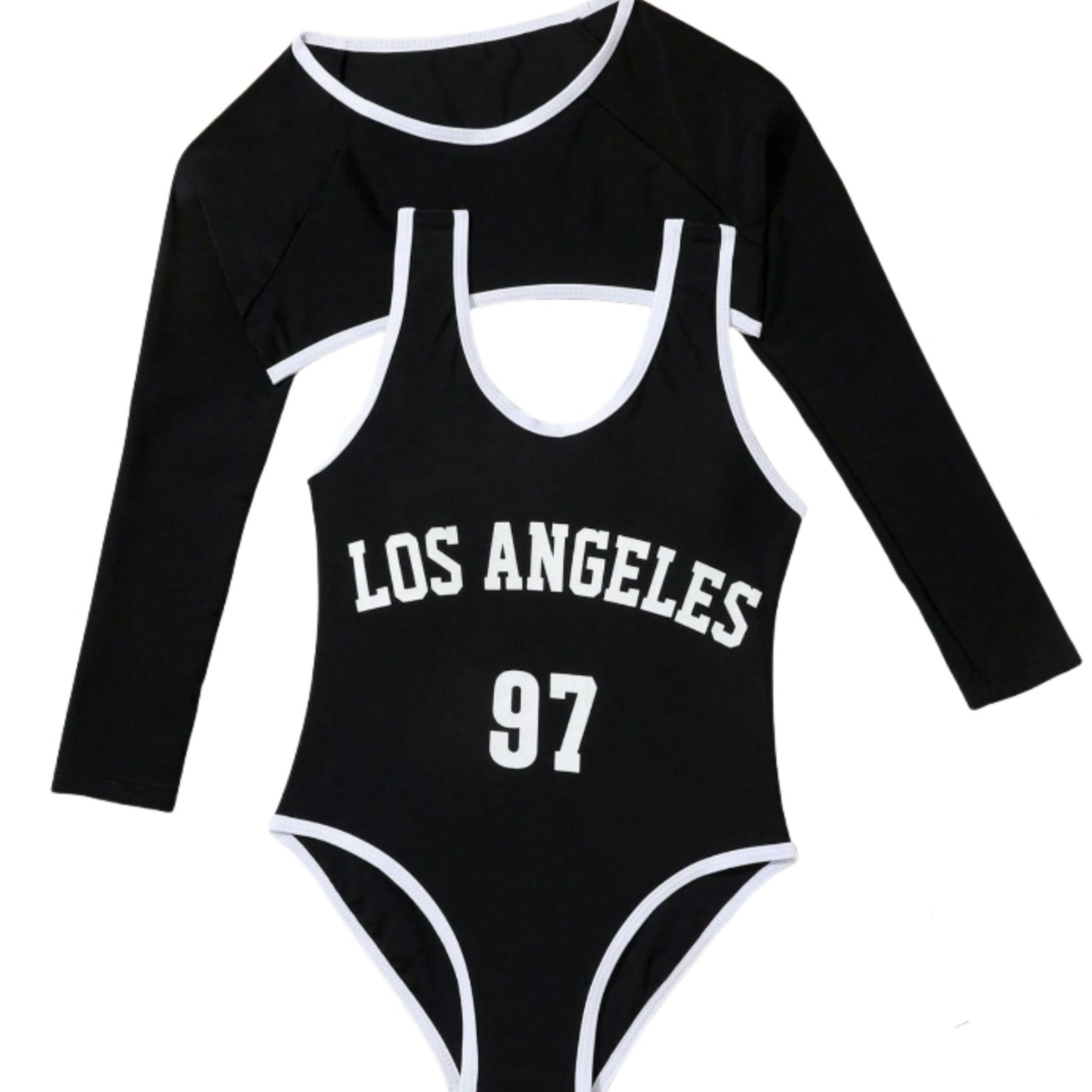 Utlike Girls Bathing Suit 2 Pack Swimsuit High Waist One-Piece Swimsuit ...