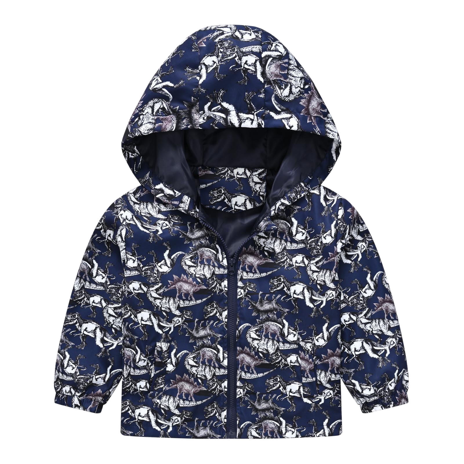 Utlike Girls Jacket Toddler Cartoon Prints Casual Light Coat Hooded Jacket Windproof Zipper ...