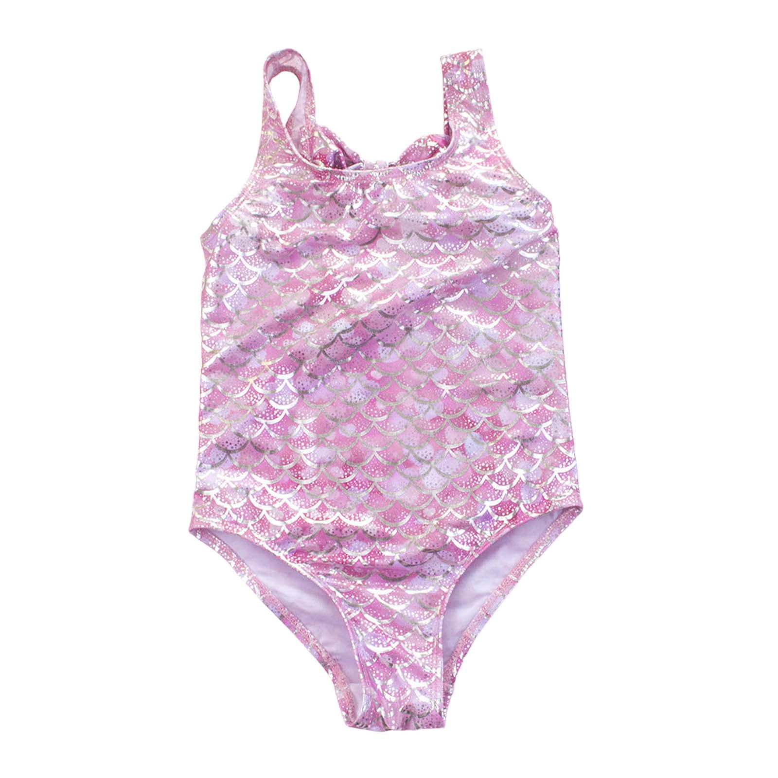 Utlike Girls One-Piece Swimsuit Bareback Bow Hot Goldfish Scales ...