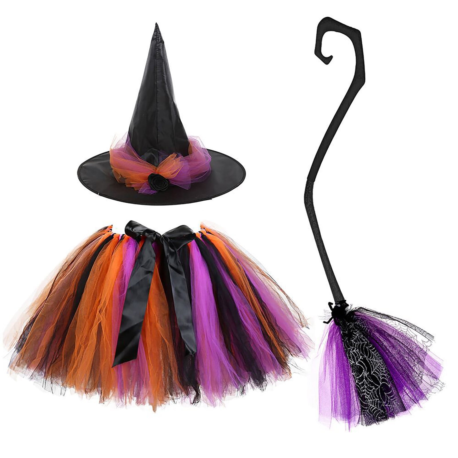 Utlike Girls Outfits Hallomas Tutu Skirt Set Witch Clothing Party ...