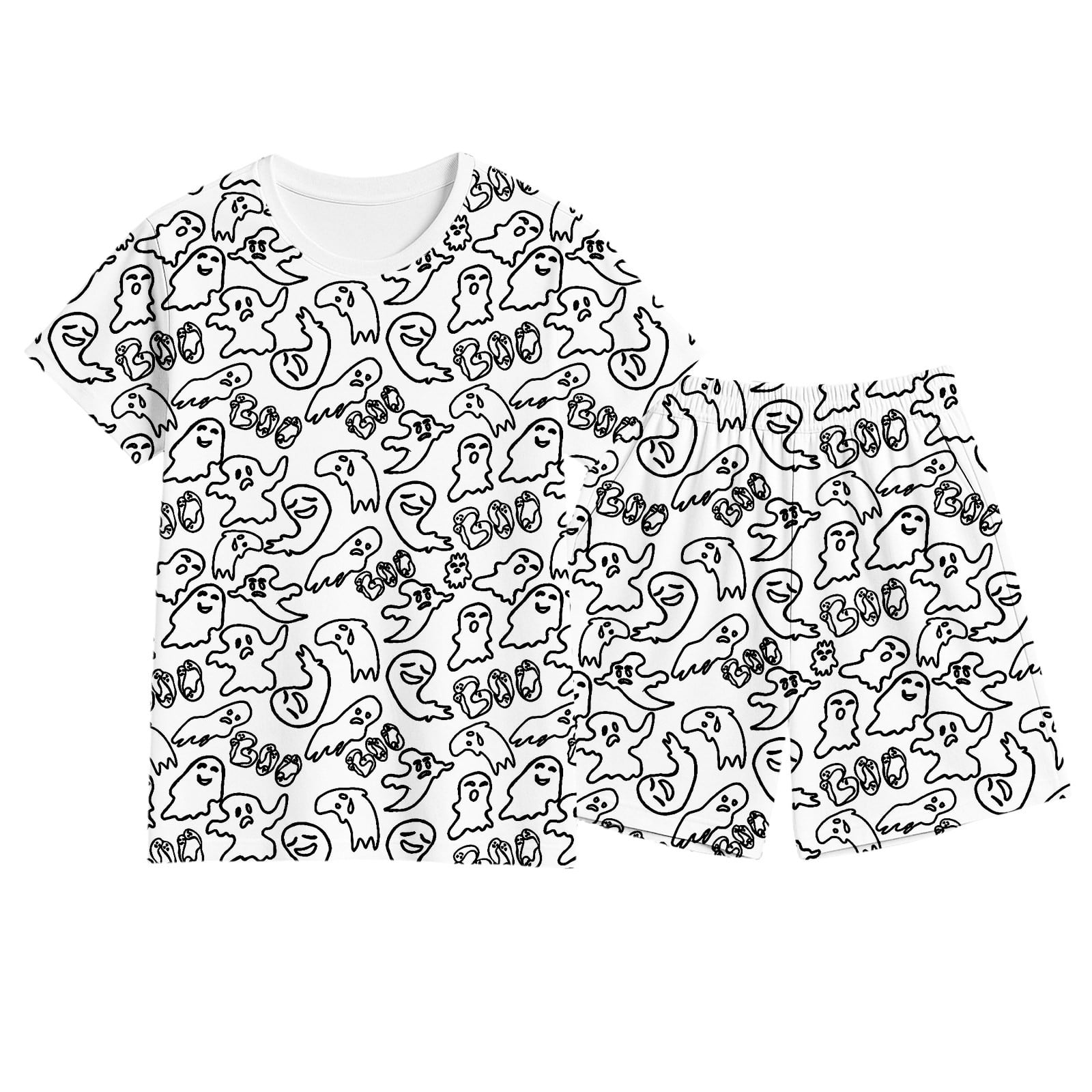 Utlike Girls Outfits Kids Hallomas Diy Coloring T Shirt And Shorts Set ...