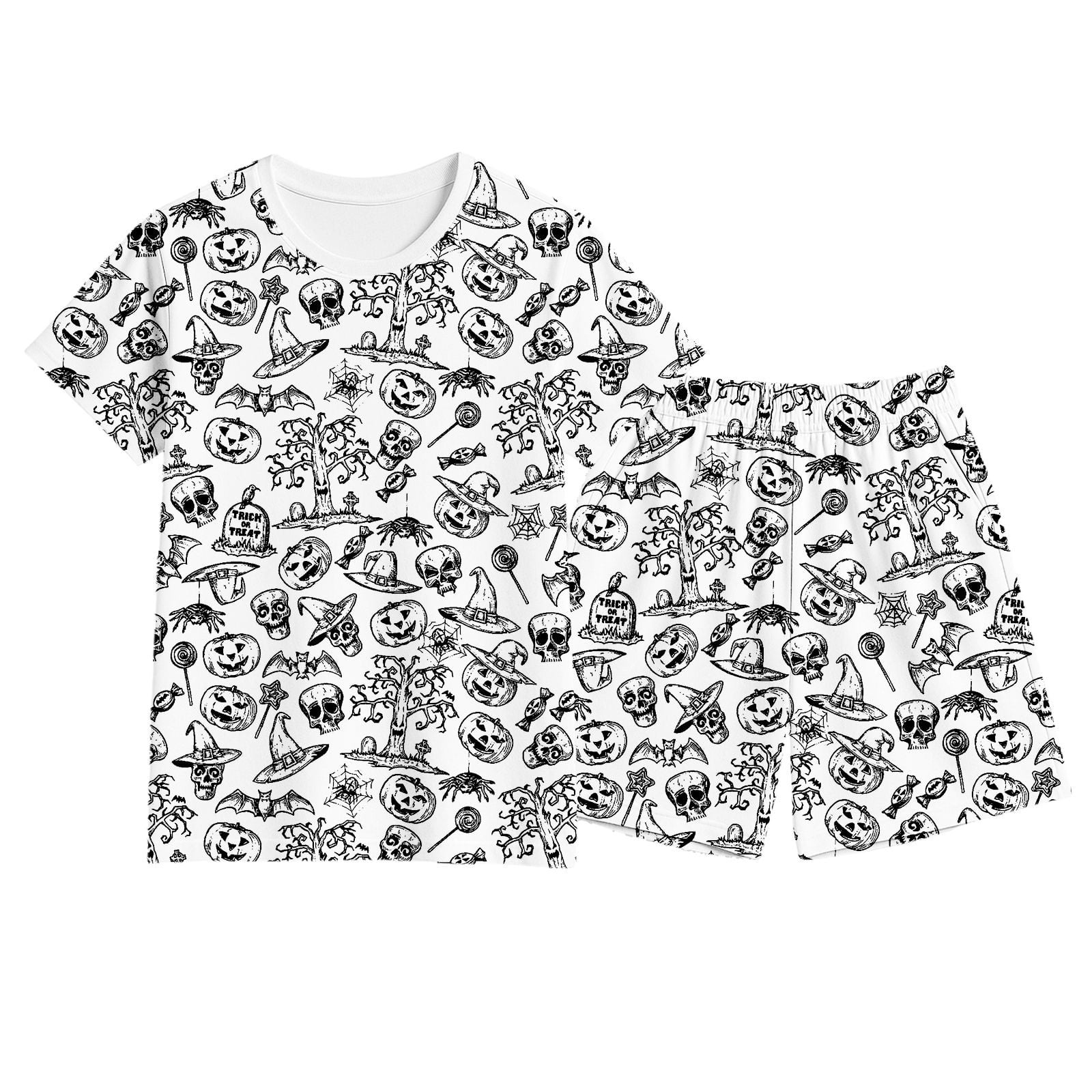 Utlike Girls Outfits Kids Hallomas Diy Coloring T Shirt And Shorts Set ...