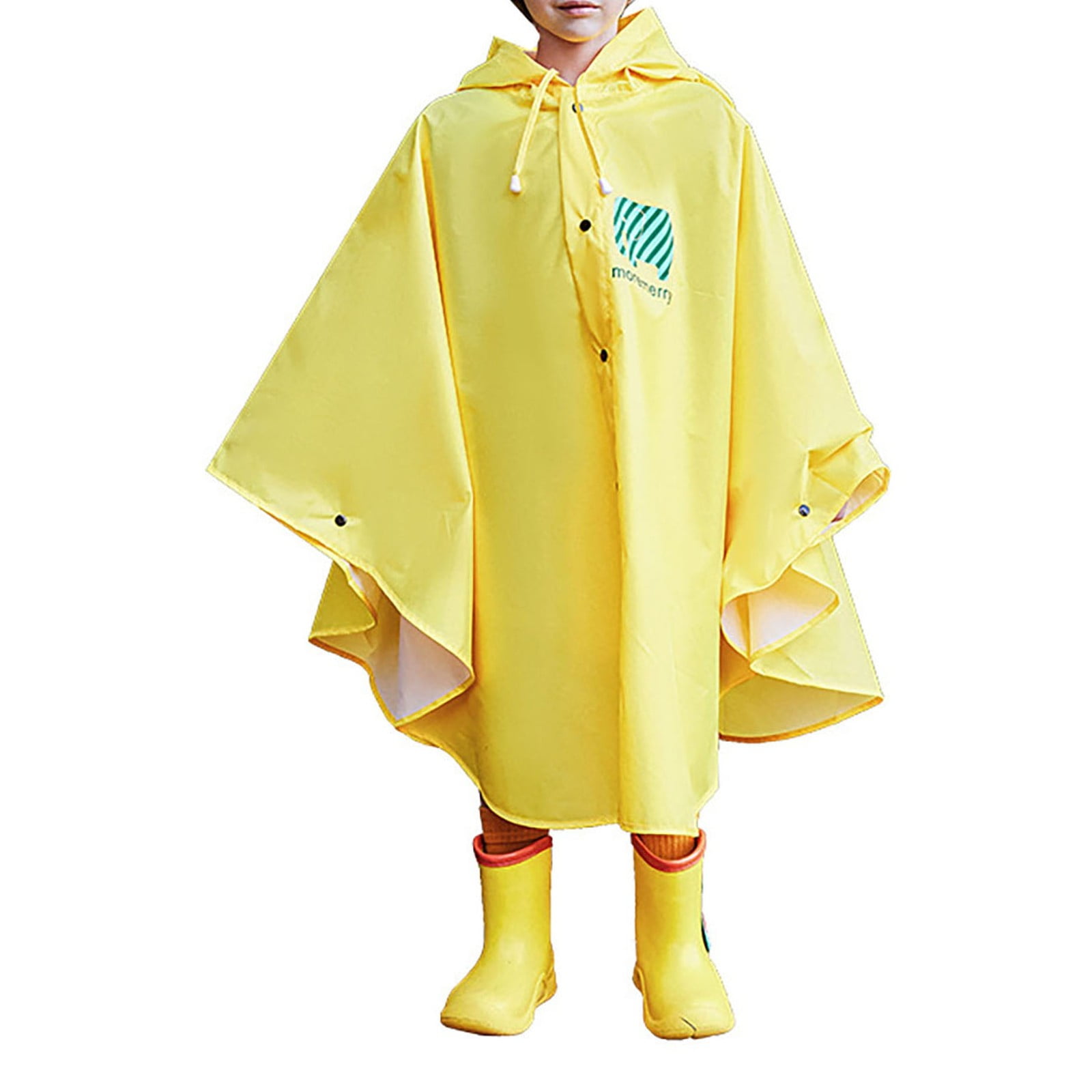 Utlike Girls Rain Poncho With Hood Lightweight Packable Rainwear For Kids Outdoor Play School ...