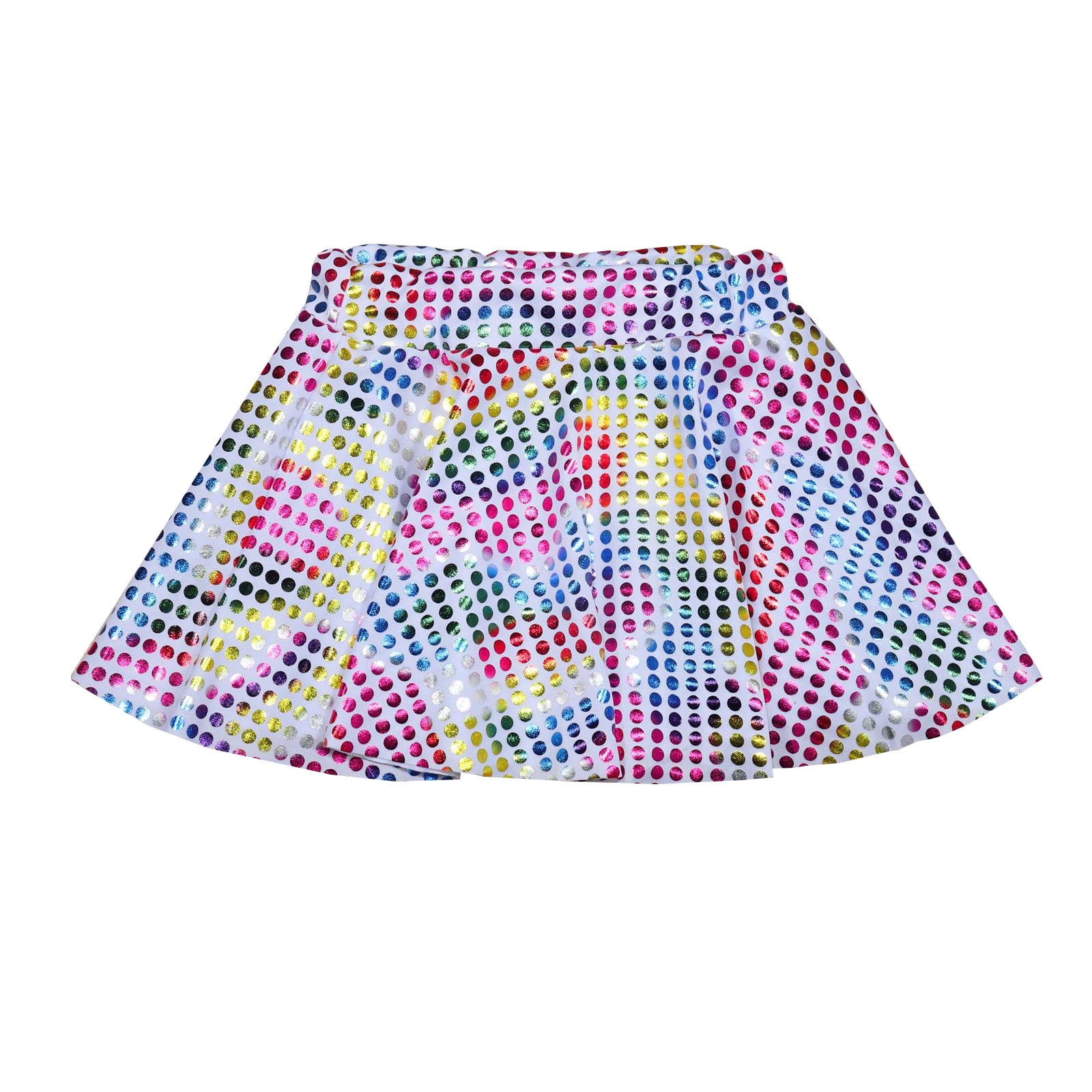 Utlike Girls Skirts Shiny Dance Disco Flared Pleated A Line Skirt For ...