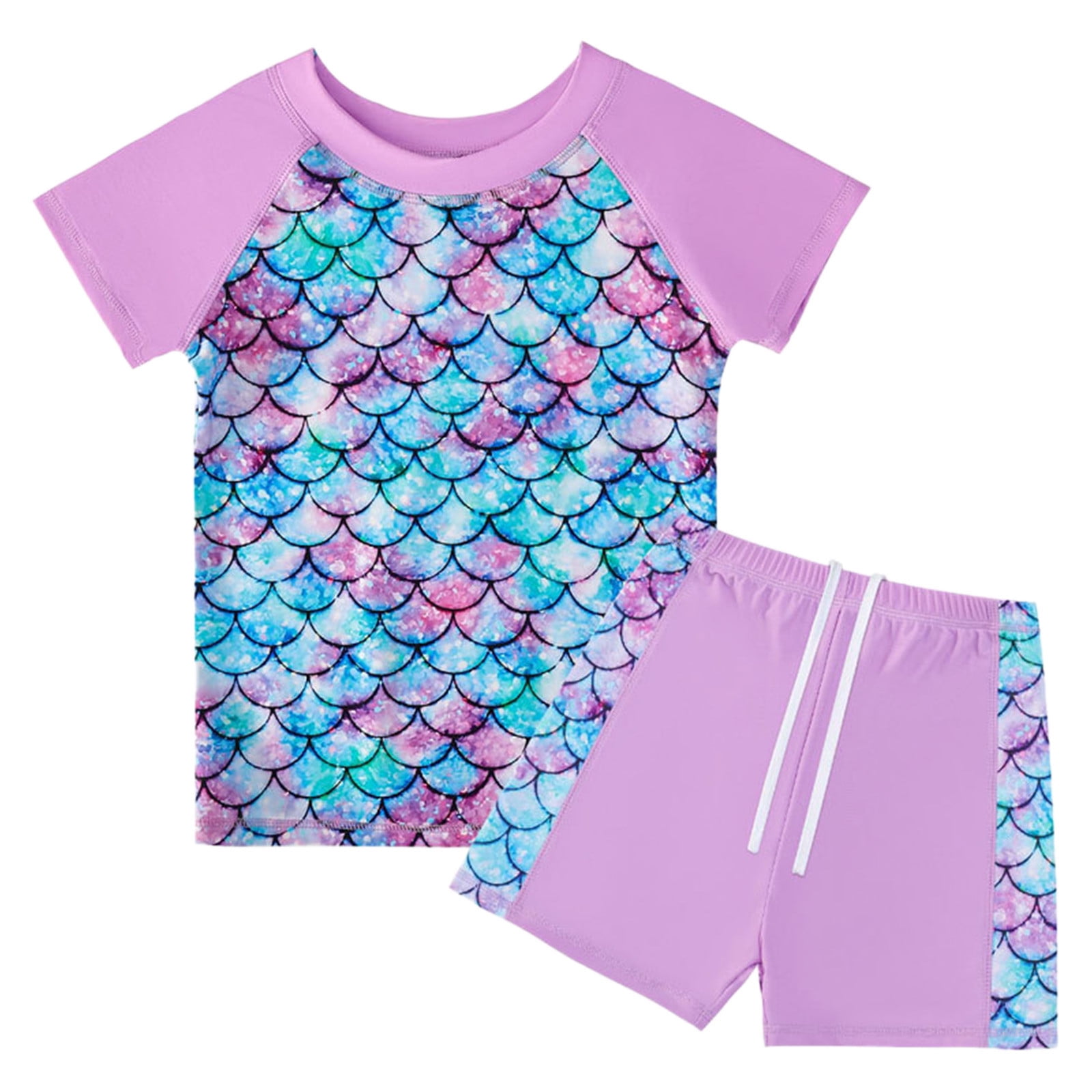 Utlike Girls Swimsuit Bathing Suit For Children Kids Short Sleeve ...