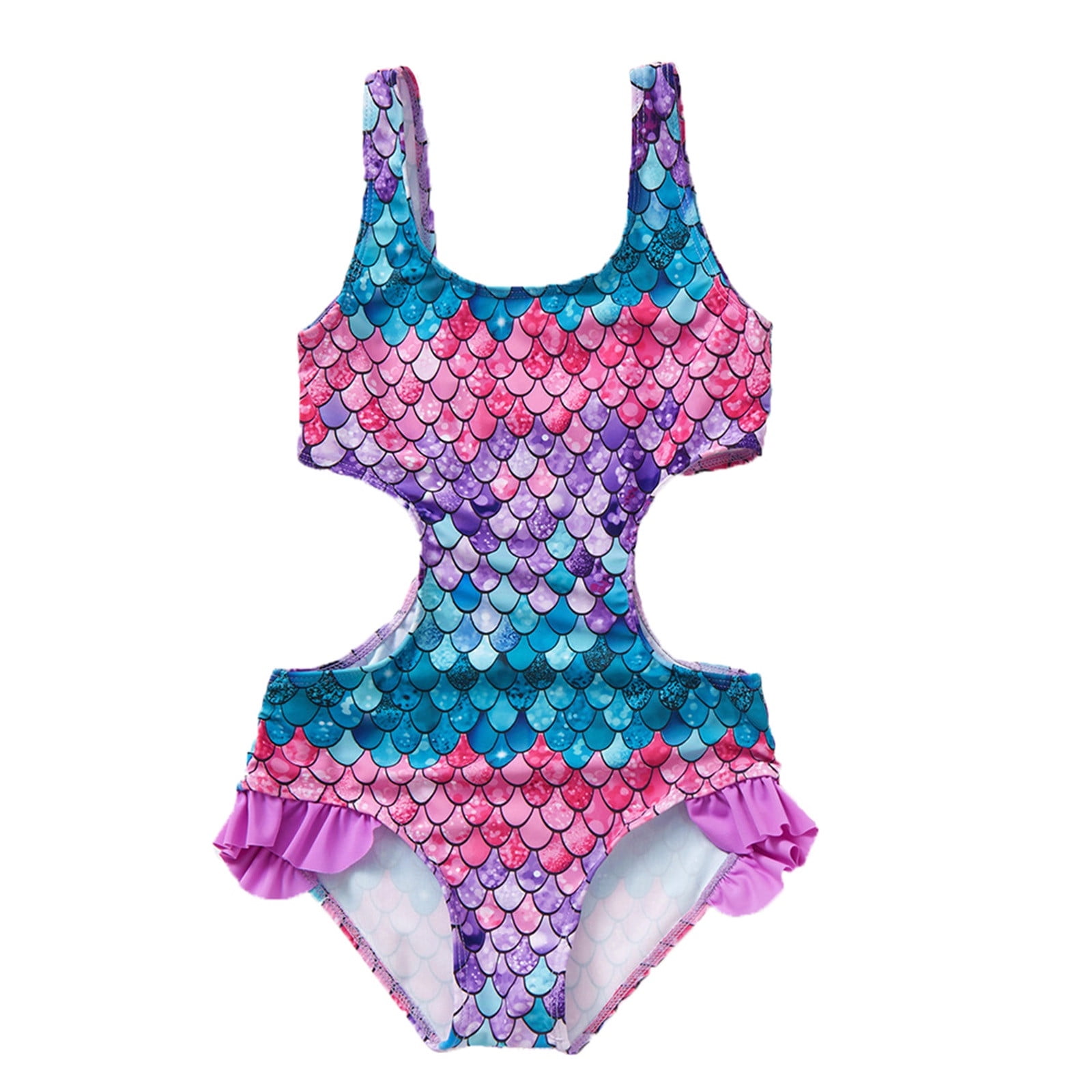 Utlike Girls Swimwear Long Sleeve Swimsuit Scales For Swimming Pools ...