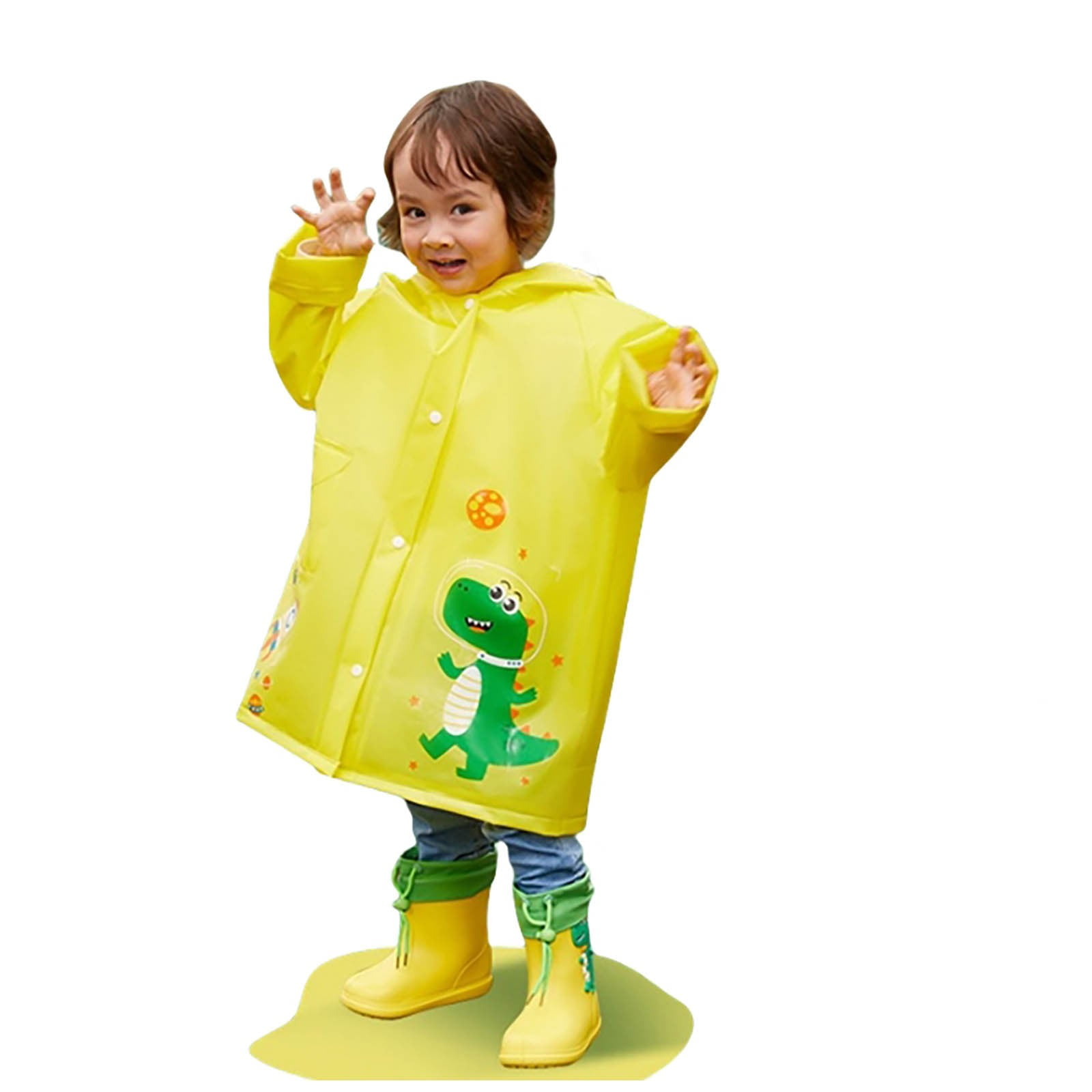 Utlike Kids Rain Poncho Spring Summer And Autumn Boys And Girls Solid Color Thick Waterproof ...