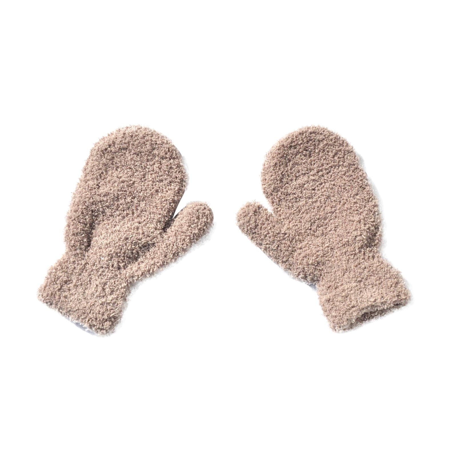Utoimkio 1 Pair Kids Plush Warm Gloves Toddler Full Finger Winter Warm ...
