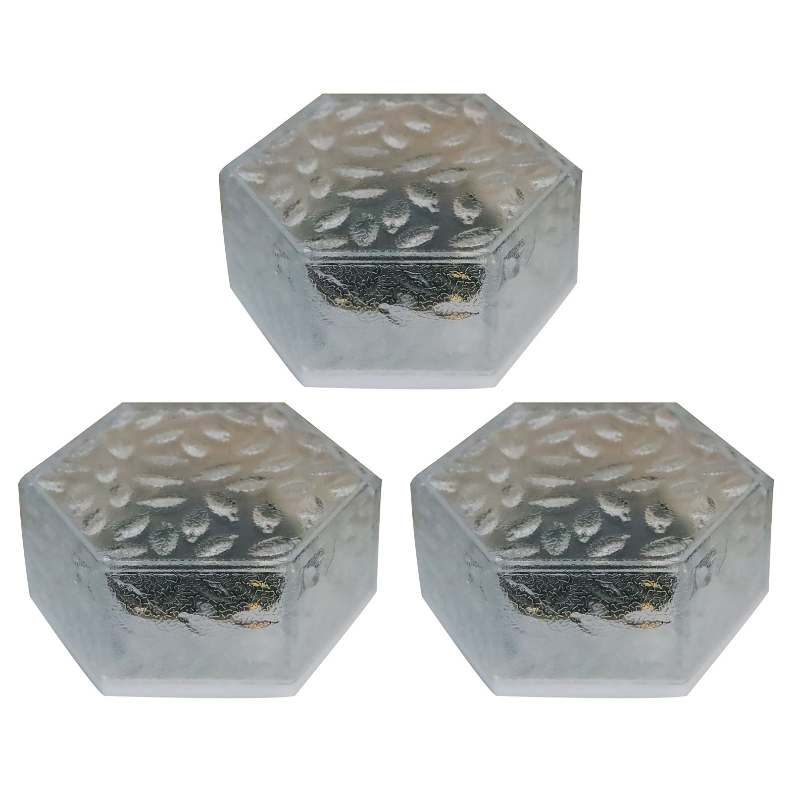 Utoimkio 3 Pack Solar Brick Lights,Solar Ice Cube Lights Landscape Path ...