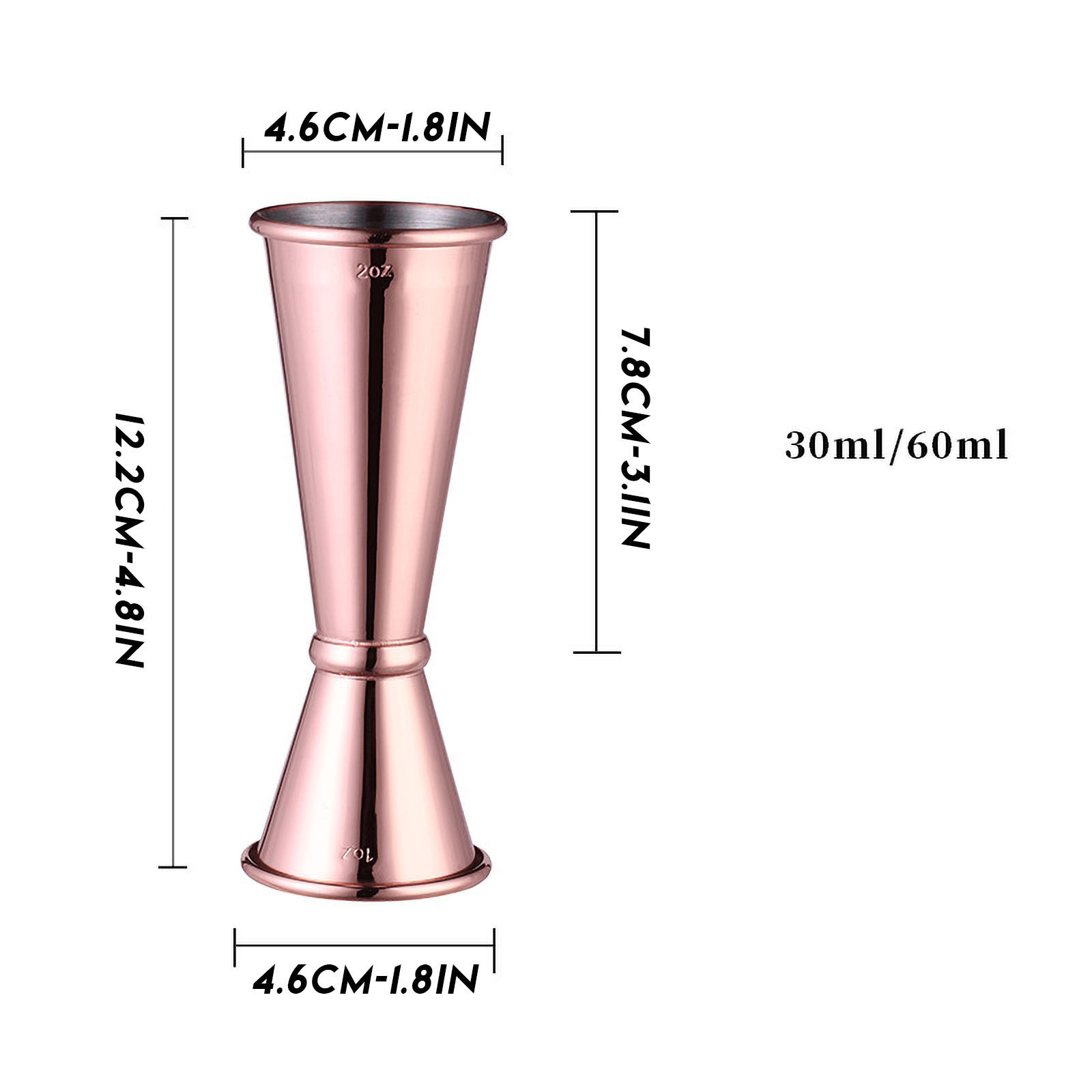 Utoimkio 304 Stainless Steel Ounce Glass Wine Measurer Double Head ...