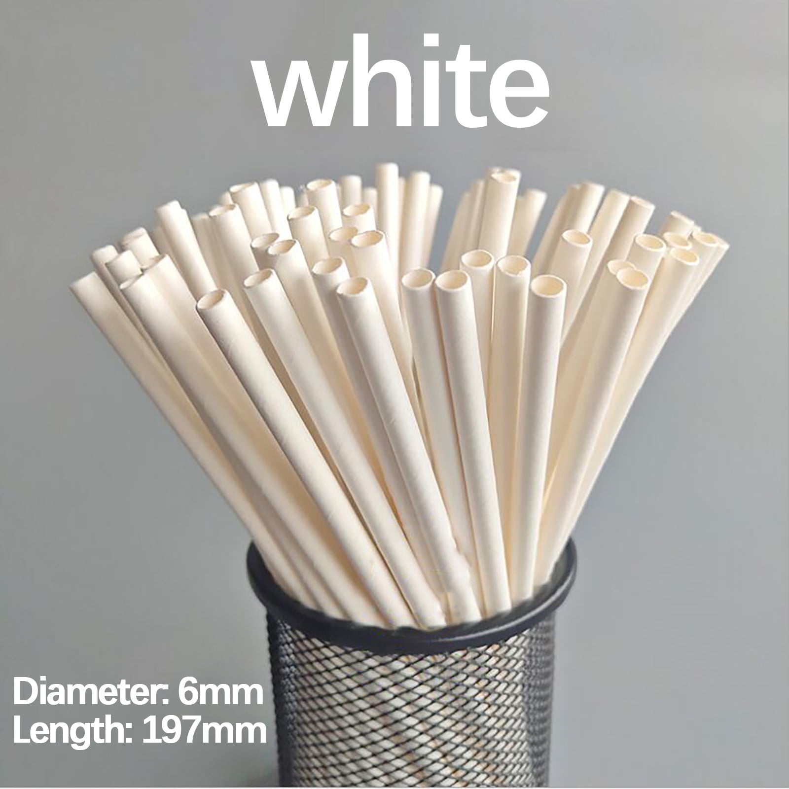 Utoimkio 50 Pack Biodegradable Paper Straws Eco-Friendly Biodegradable ...