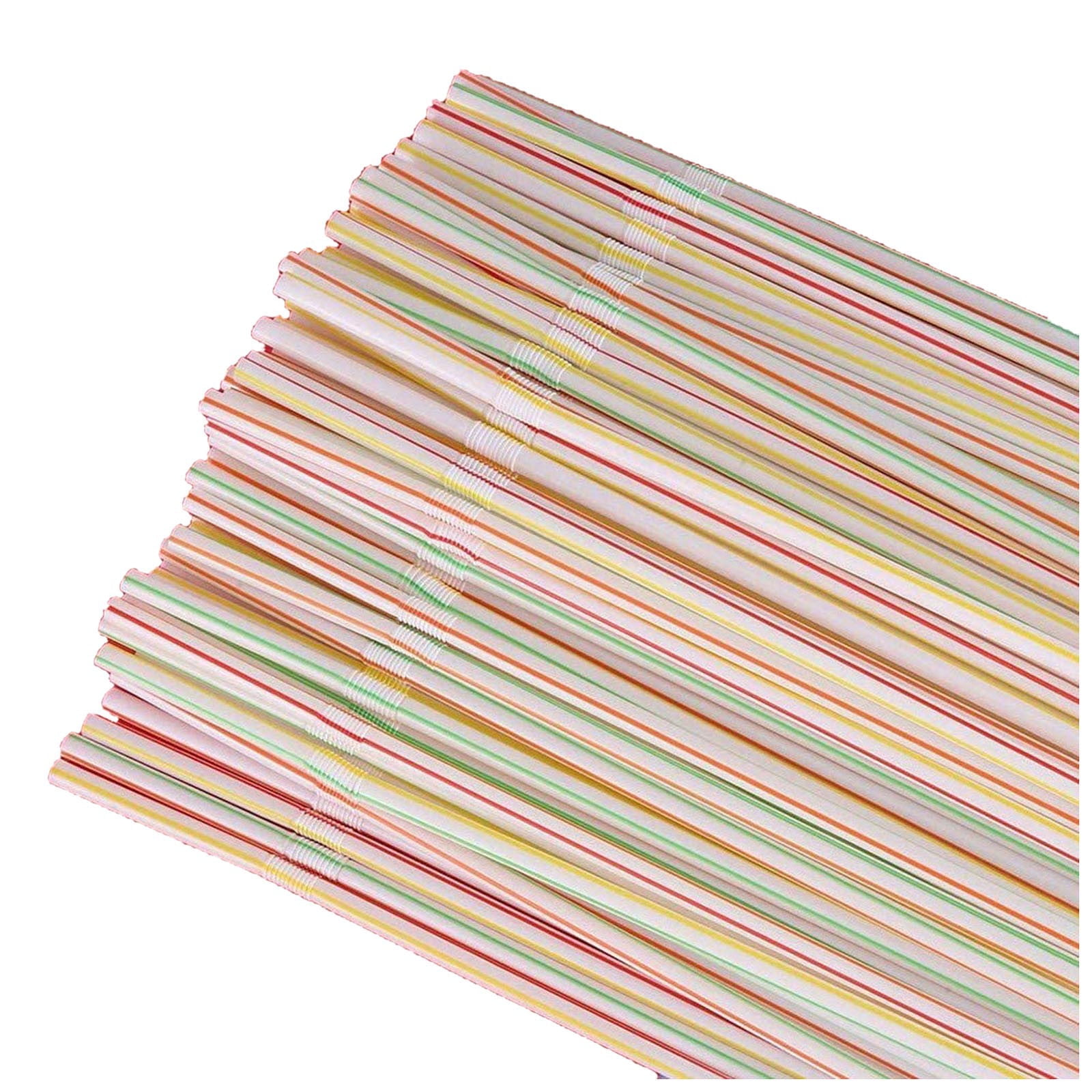 Utoimkio 600 Pack Flexible Drinking Straws,Disposable Colorful Drinking ...