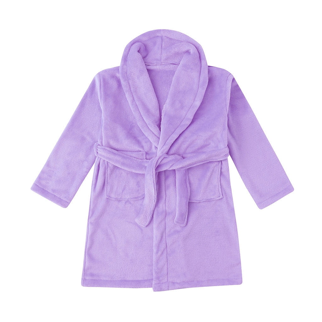 Utoimkio Boys Girls Bath Robe Soft Warm Fuzzy Flannel Bathrobes with ...