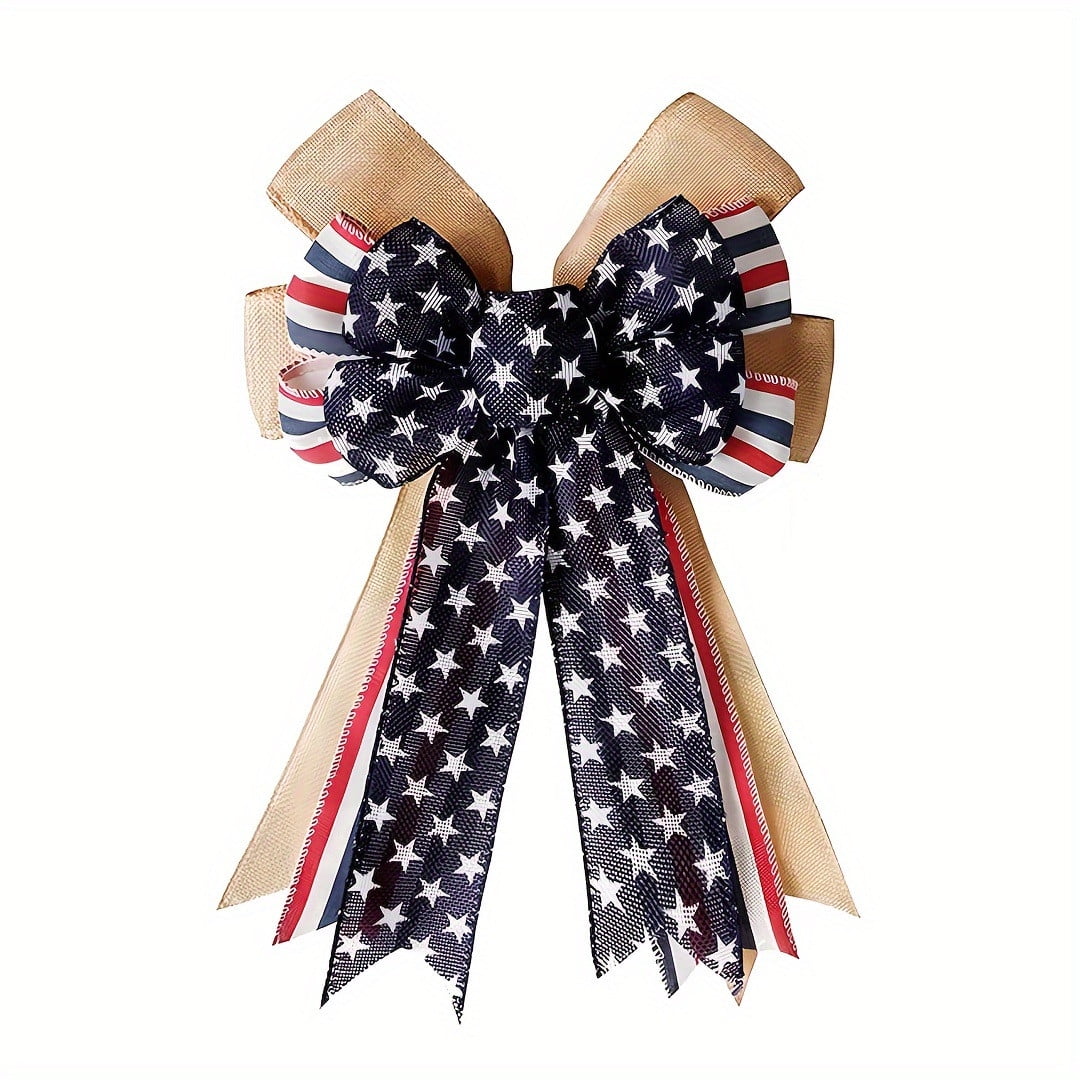 Utoimkio 4th of July Patriotic Bow Memorial Day Red White and Blue Star ...