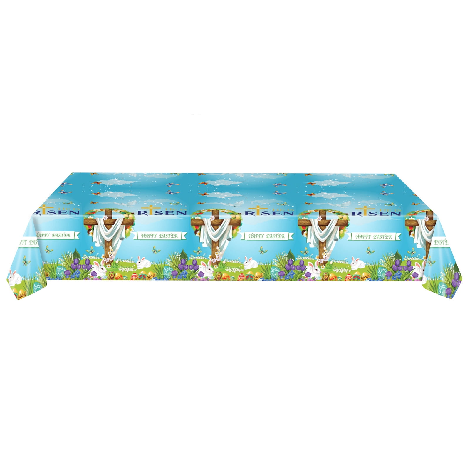 Utoimkio 53 x 107 Inch Easter Tablecloths Decorations,Plastic ...