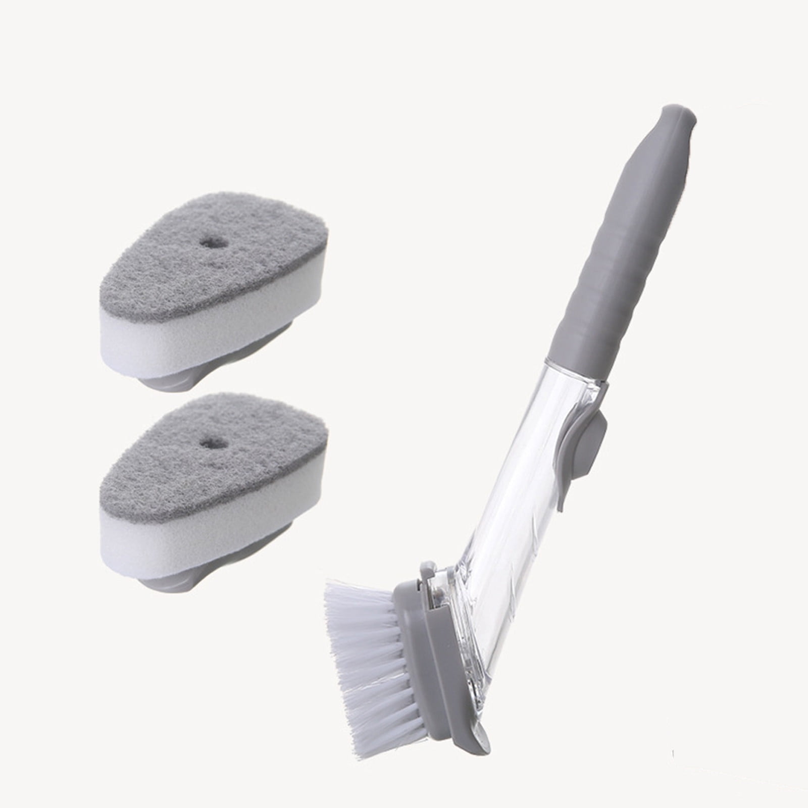 Utoimkio Dish Brush with Soap Dispenser Dish Scrubber with 2 ...