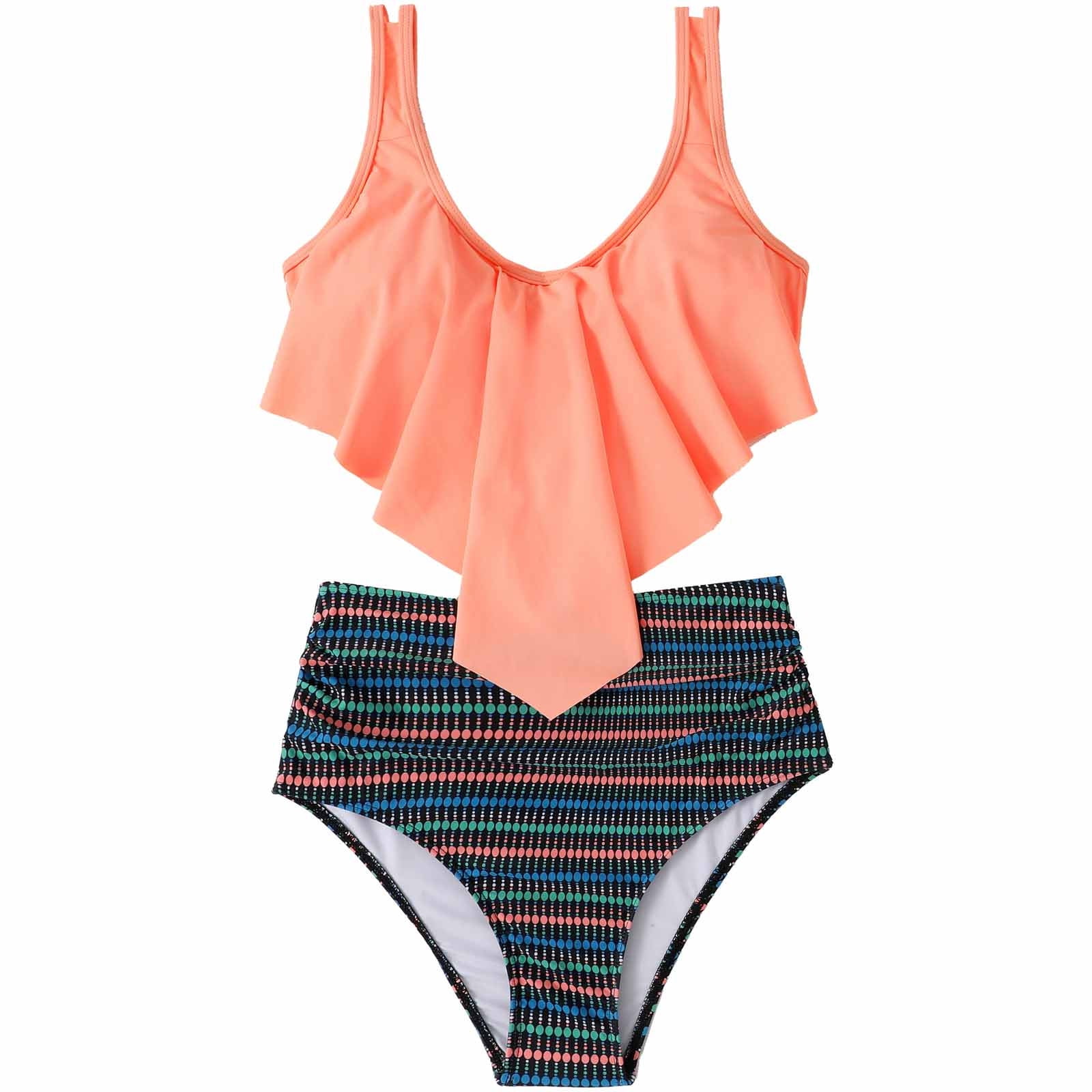 Utoimkio Clearance Family Swimsuits Matching Set Tummy Control Two ...