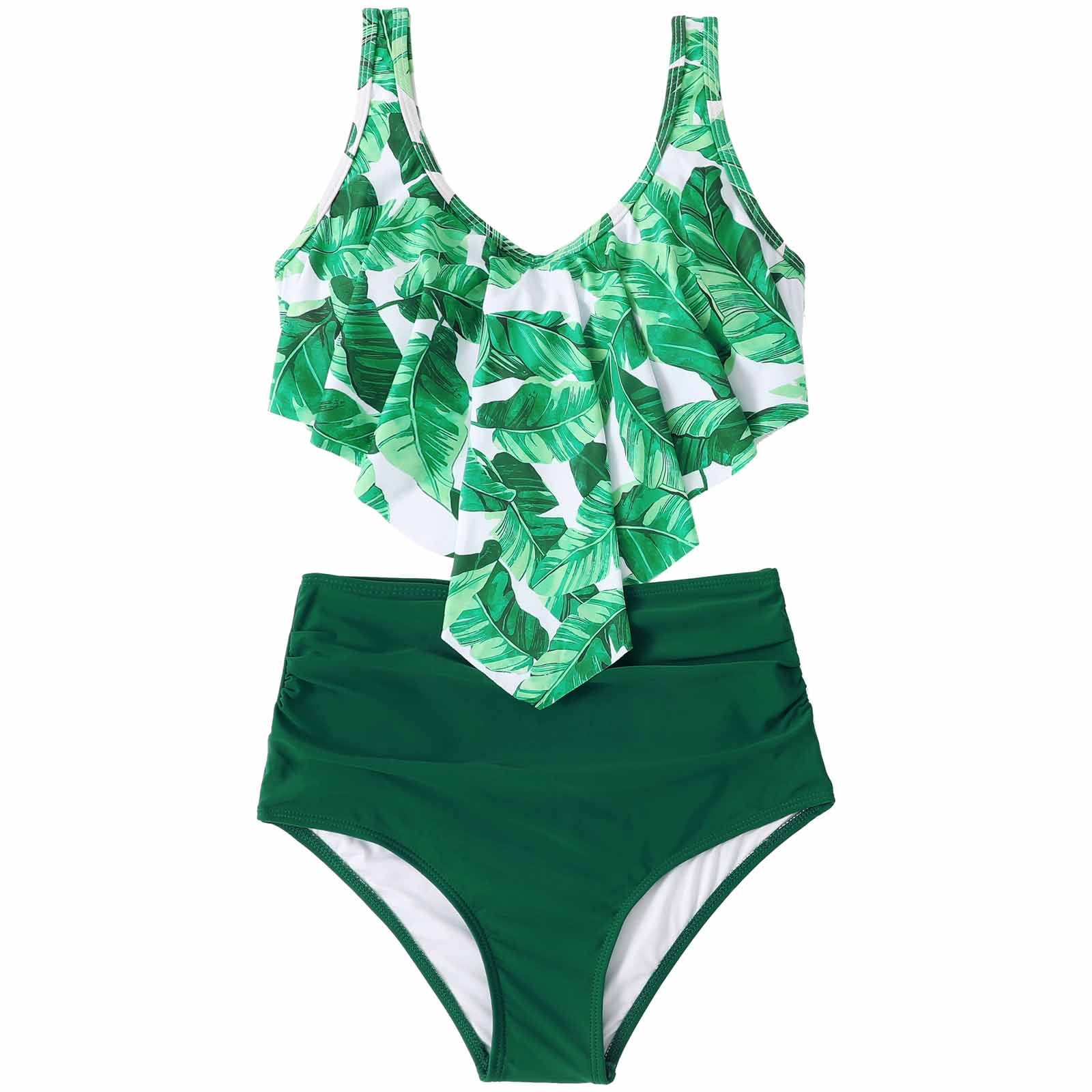 Utoimkio Clearance Family Swimsuits Matching Set Tummy Control Two ...