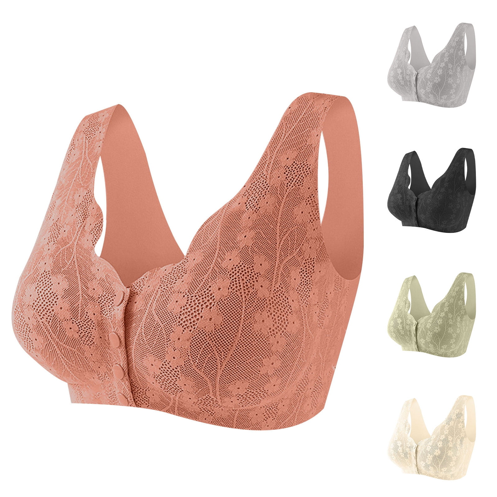 Utoimkio Clearance Front Closure Wireless Bras for Women Comfort Full ...