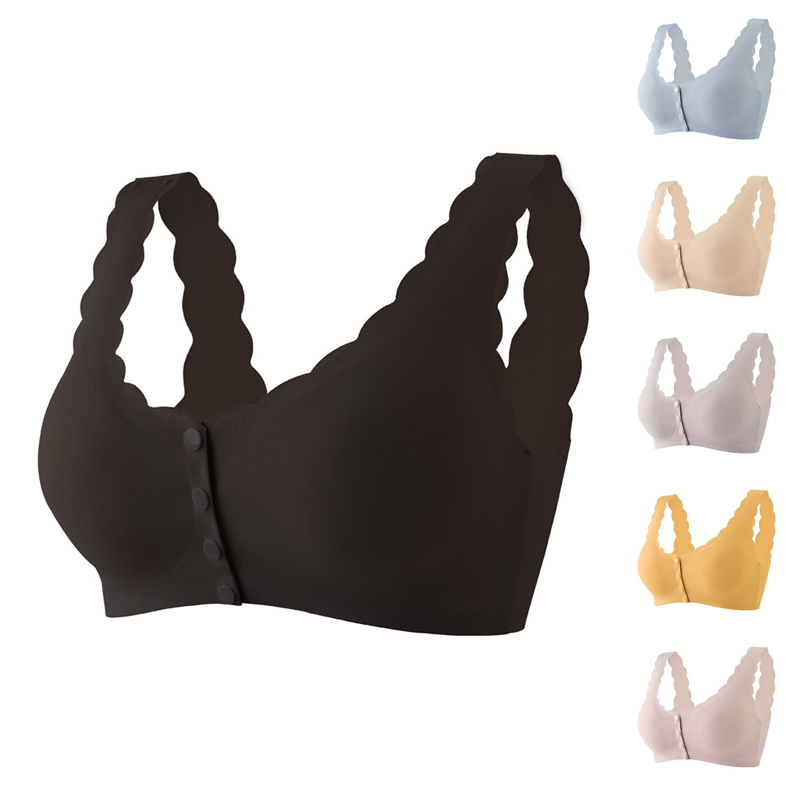 Utoimkio Front Closure Wireless Bras for Women Comfort Full Coverage ...