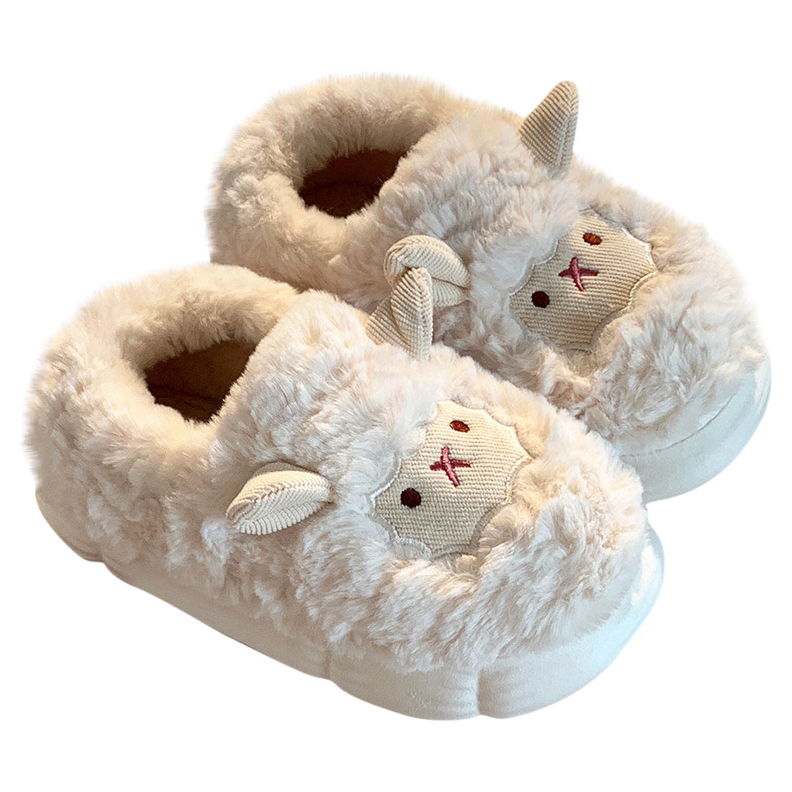 Utoimkio Clearance Fuzzy Slippers for Women Fall/Winter Cute Animals ...