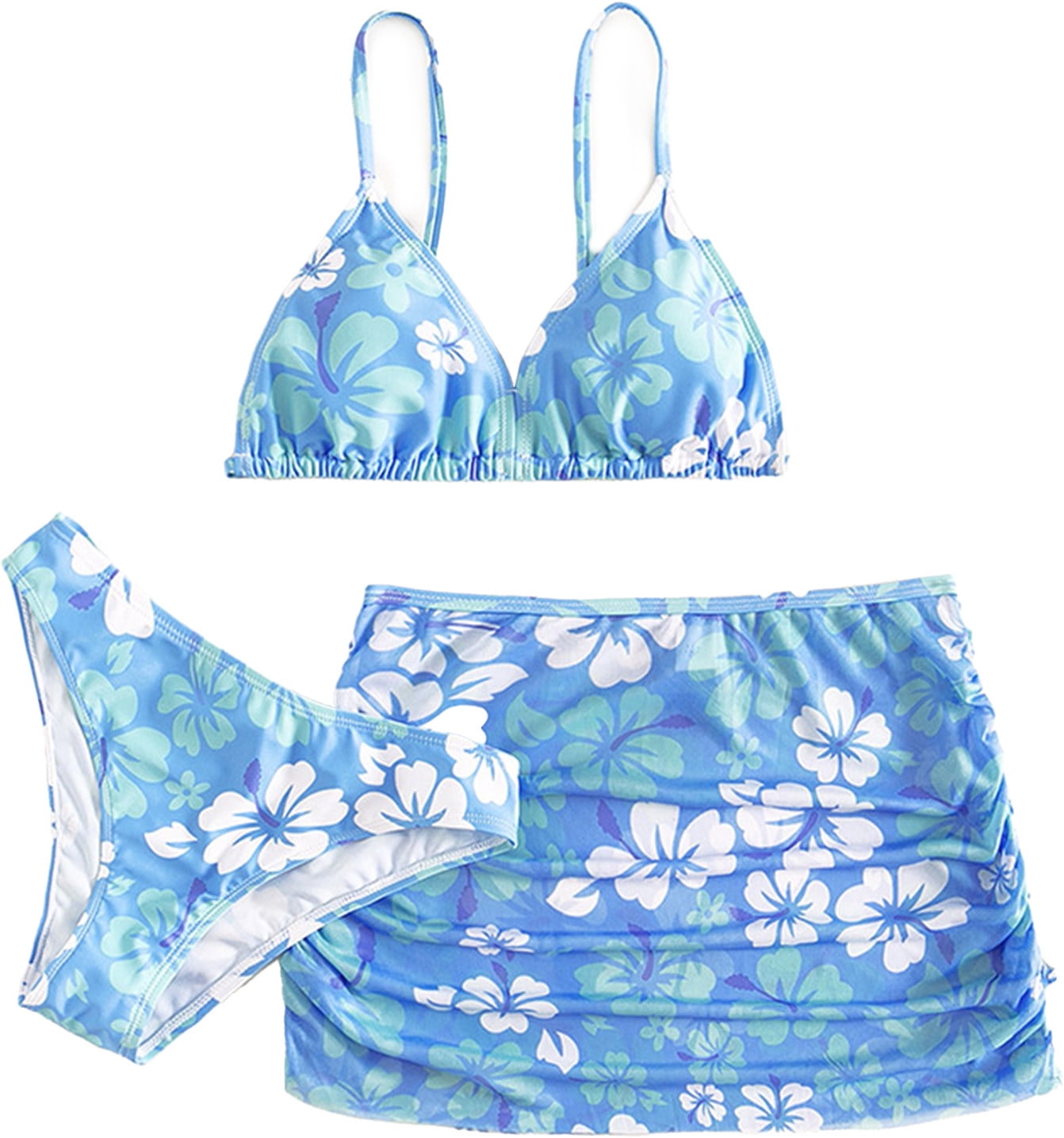 Utoimkio Clearance Girls High Waisted Bikini Sets V Neck Halter Two ...