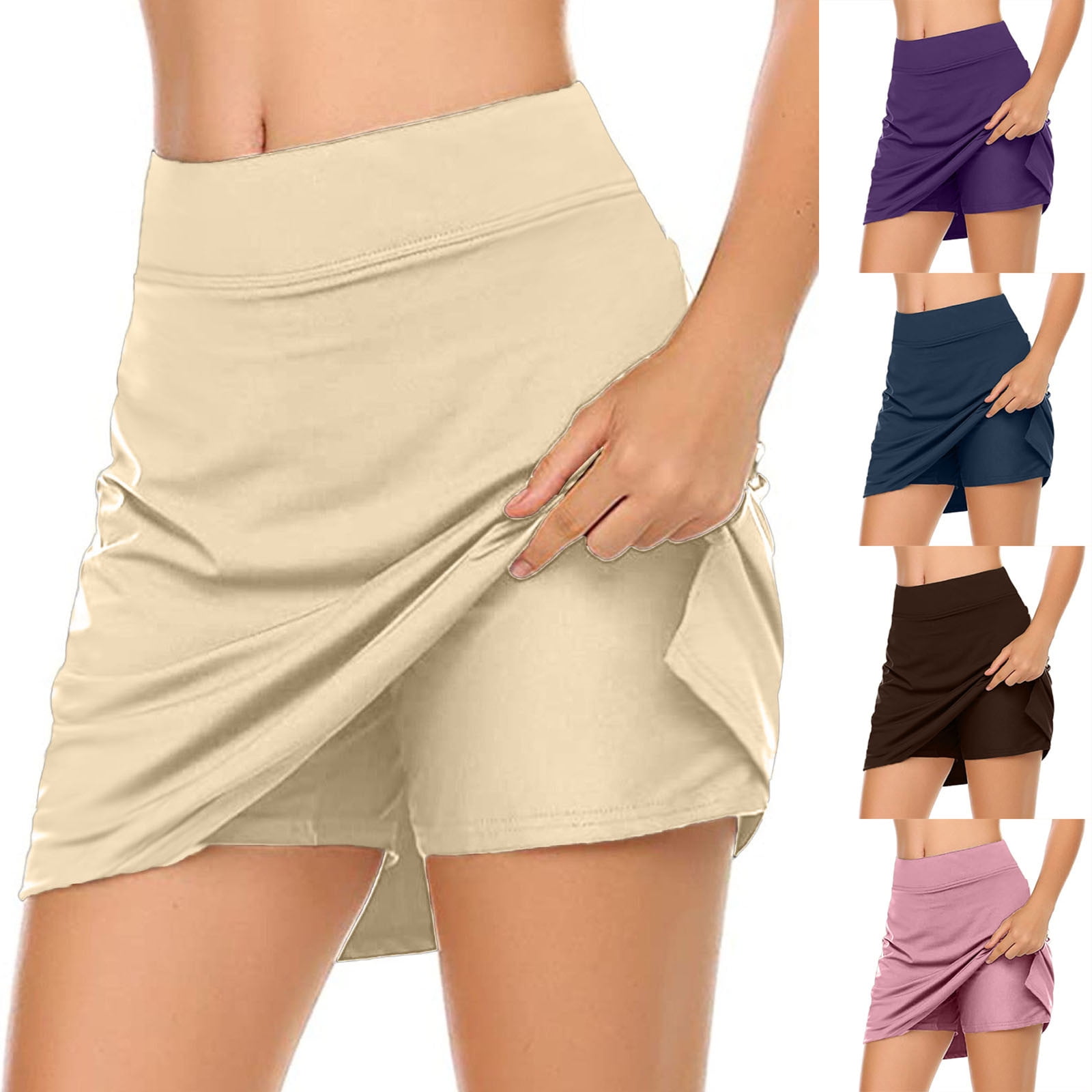 Utoimkio Clearance Knee Length Skorts Skirts For Women Tennis Skirts