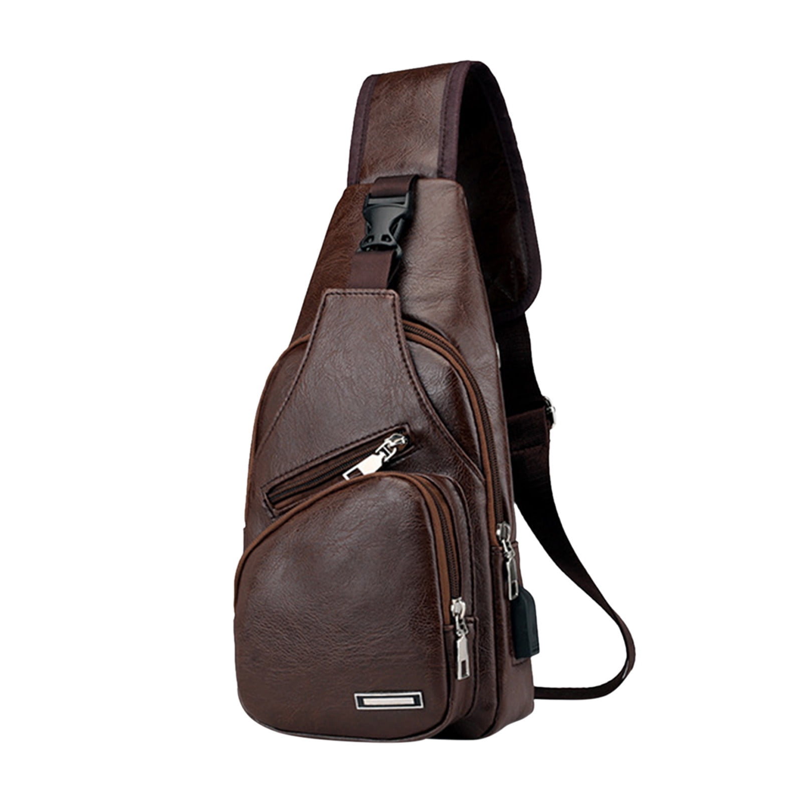 Utoimkio Men's Sling Bag,Business Leather Shoulder Backpacks Campus ...