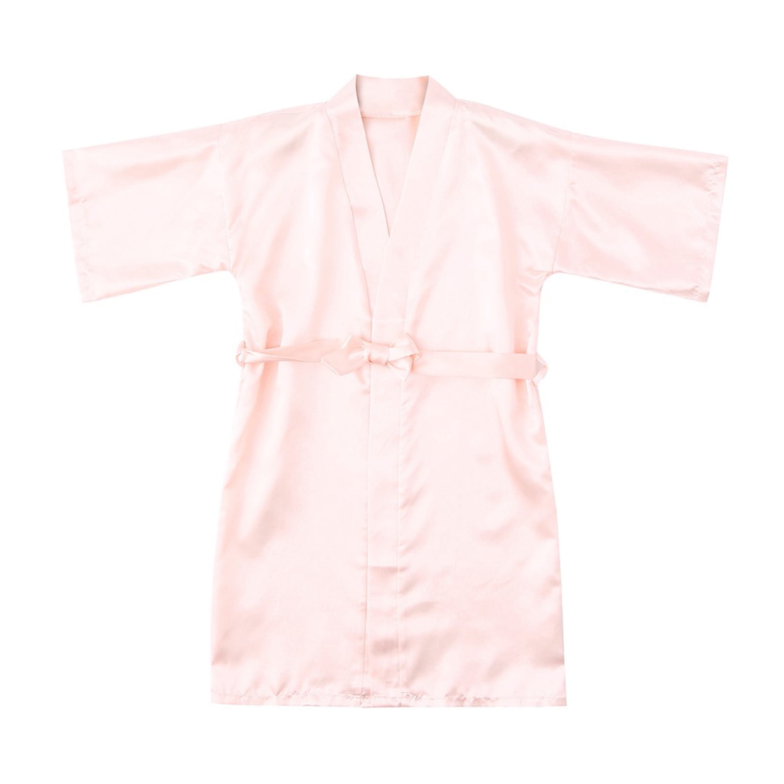 Utoimkio Toddler Girls Satin Kimono Robe Solid Girl Bath Robes Spa ...