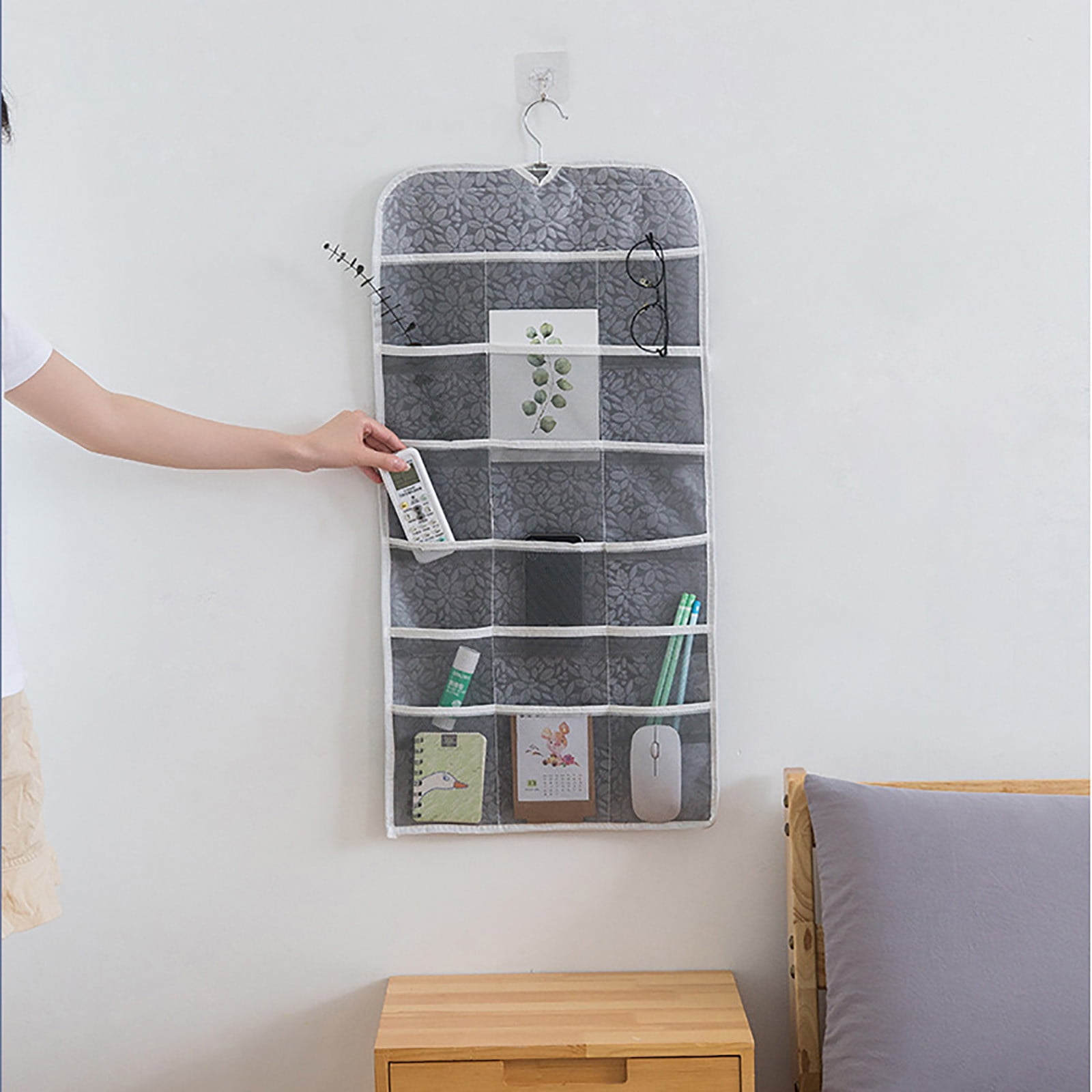Utoimkio Closet Hanging Organizer with Mesh Pockets & Rotating Metal ...