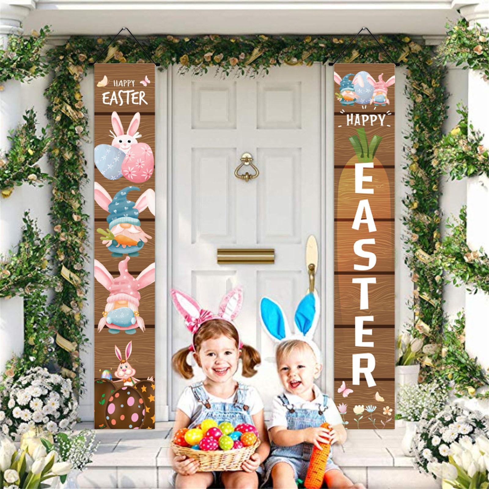 Utoimkio Easter Basket Stuffers on Sale Easter Porch Sign Happy Easter ...