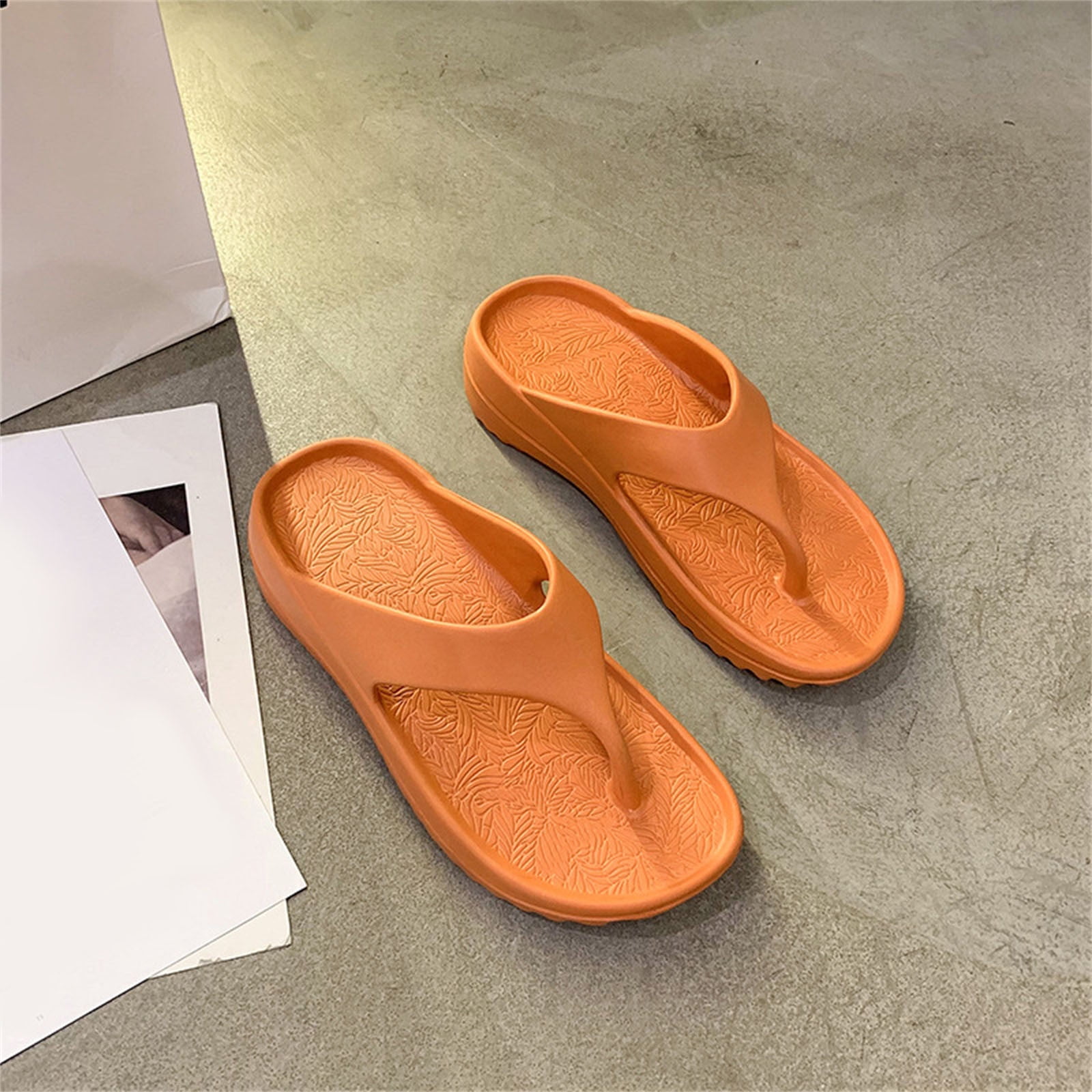 Utoimkio Flip Flops for Women Size 8 Lazy Shoes Women's Orthotic Flip ...