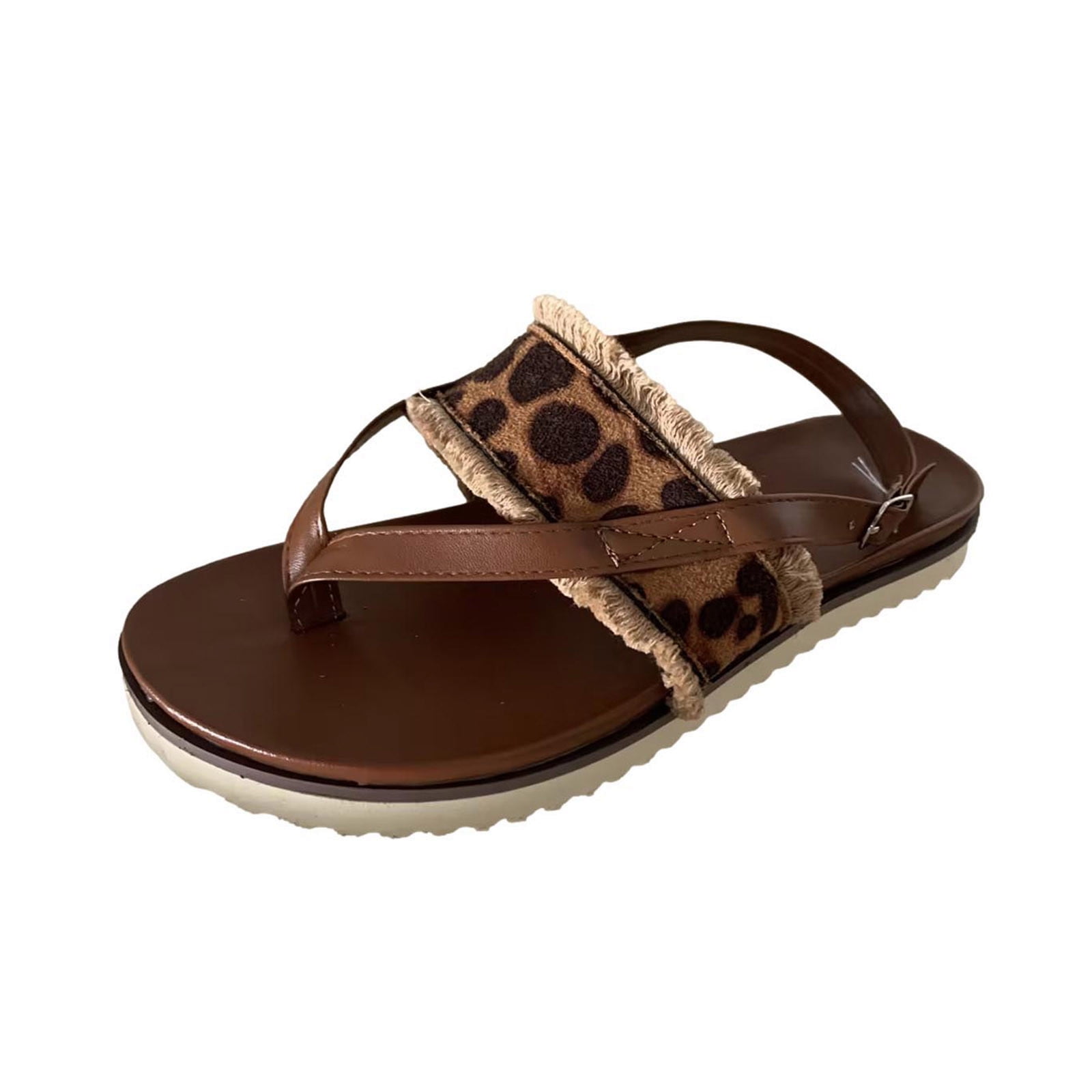 Utoimkio Flip Flops for Women Size 8 Summer Ladies Shoes Flat Heel Open ...