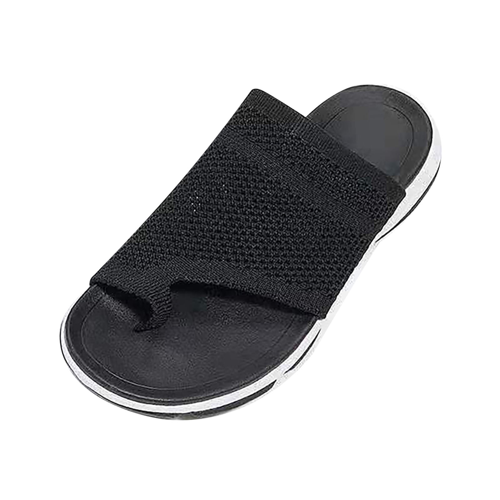 Utoimkio Flip Flops for Women Wide Width Women Ankle Strap Summer Slide ...