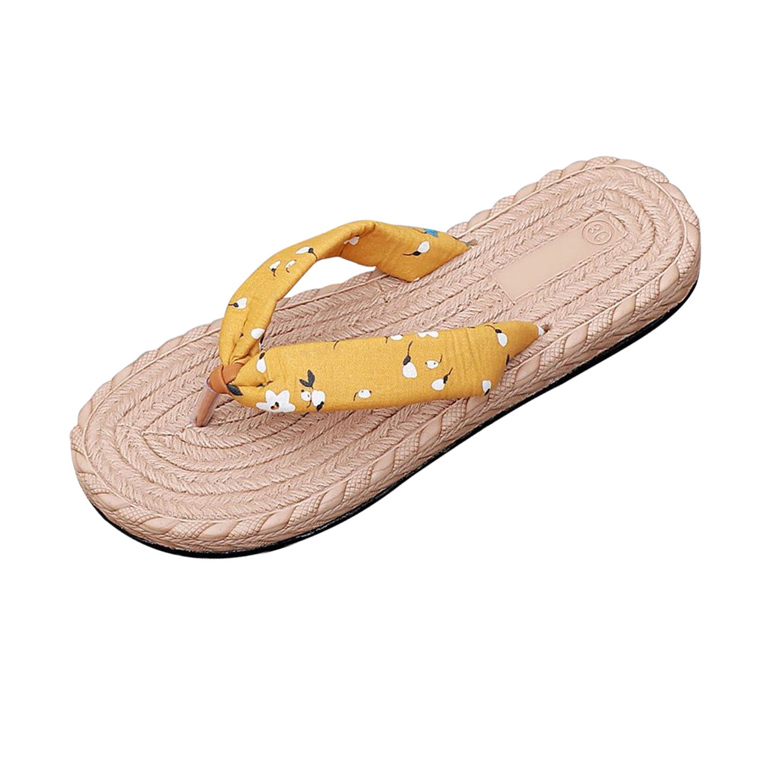Utoimkio Flip Flops for Women Women's Summer Ethnic Style Imitation ...
