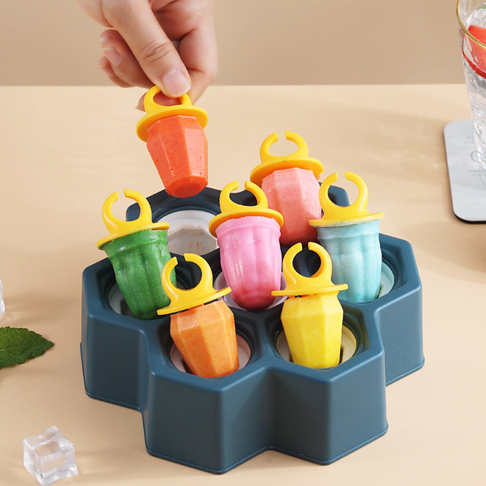 Utoimkio Ice Cream Mould Plastic Soft Glue Cartoon Drip Proof Ice Mould ...