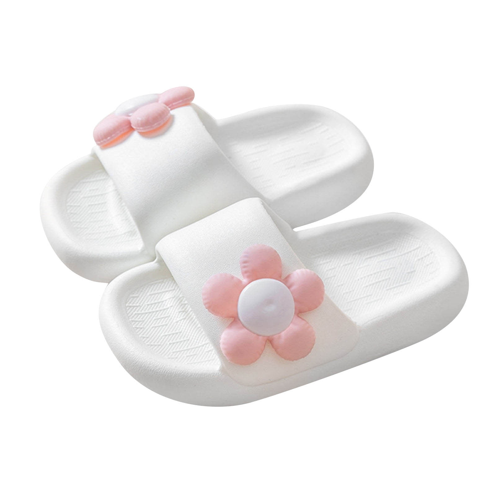 Utoimkio Kid Girls Cute Cartoon Slides Girls Shower Slippers Slip on Slide Sandals Non-slip Soft ...