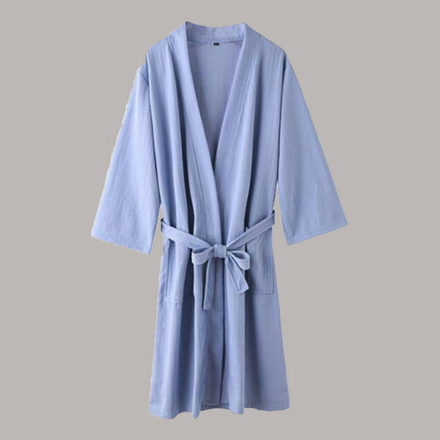 Utoimkio Men's Cotton Robe Plus Size Bathrobe Lightweight Spa Soft ...