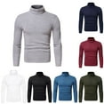 Utoimkio Men's Mock Turtleneck T-Shirts Long Sleeve Crewneck Pullover ...