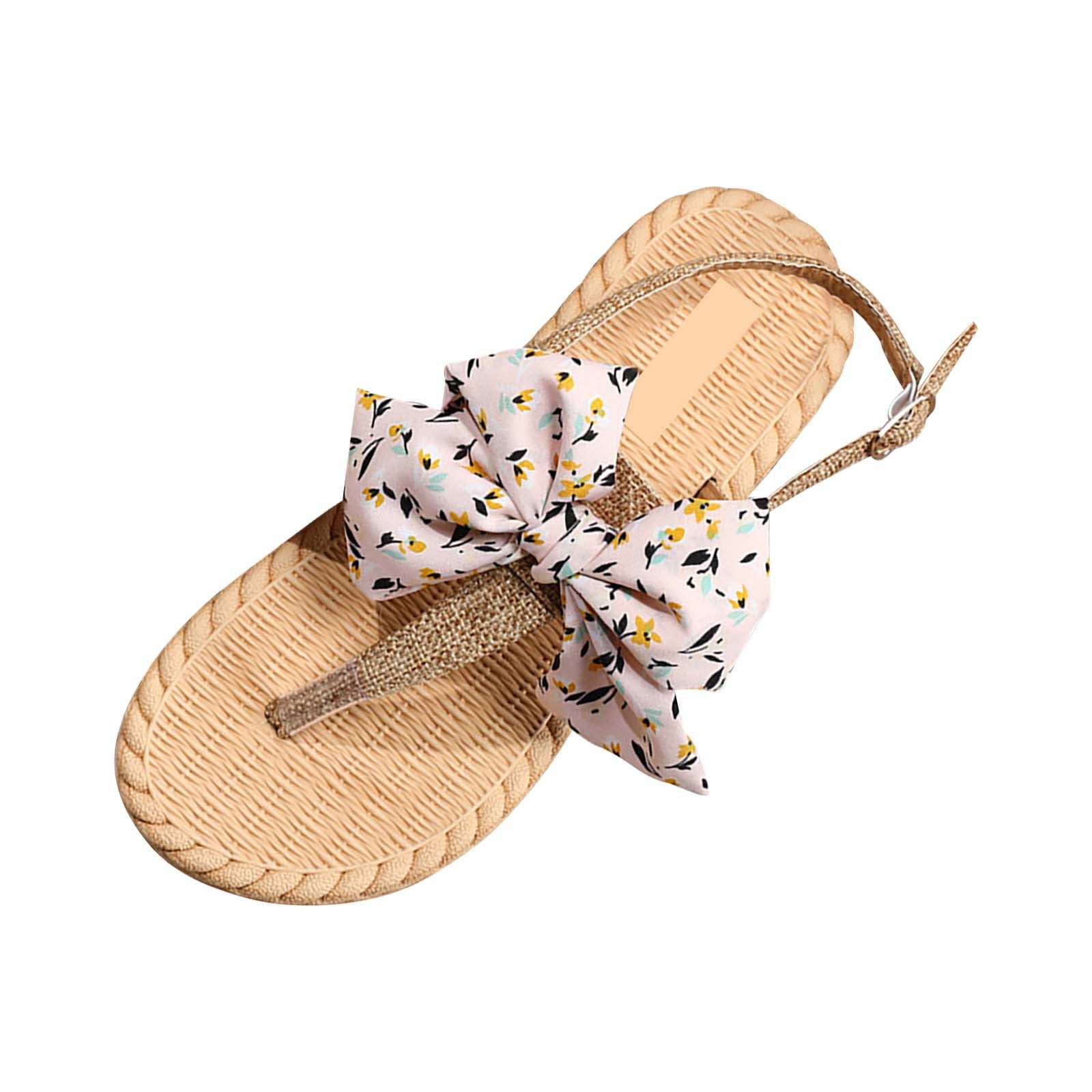 Utoimkio Platform Sandals for Women Preppy Outdoors T-strap Flat ...