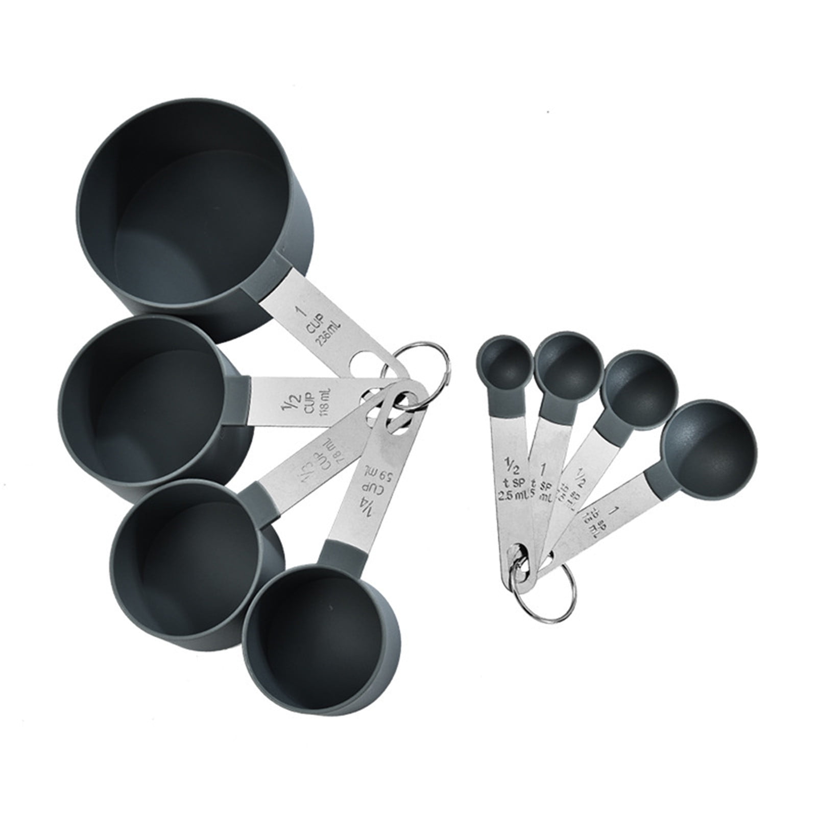 OAVQHLG3B 8-Pack Measuring Set, Stackable Cups & Spoons, Stainless ...