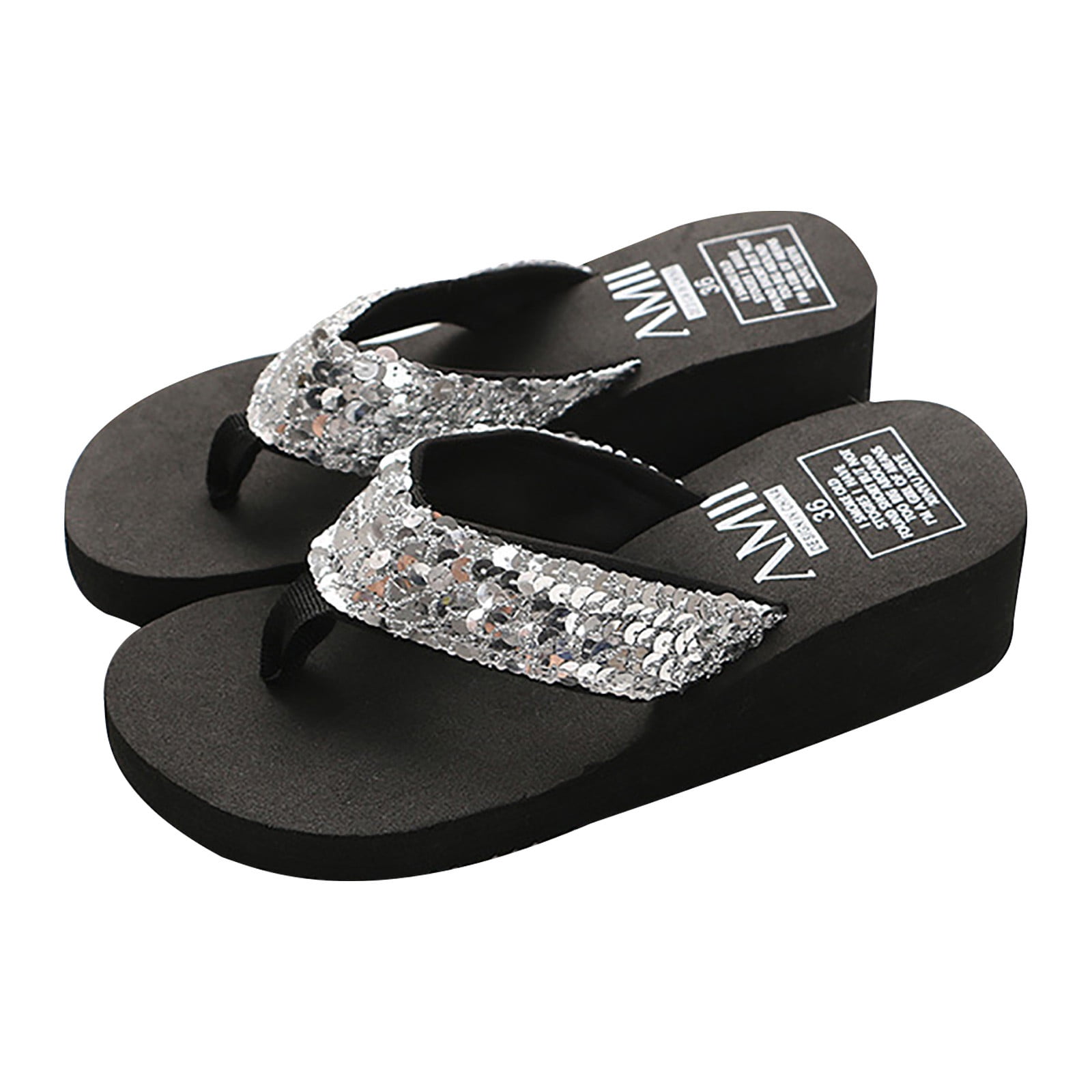 Utoimkio Flip Flops for Women Size 11 Women Summer Sequin Flip Flops ...