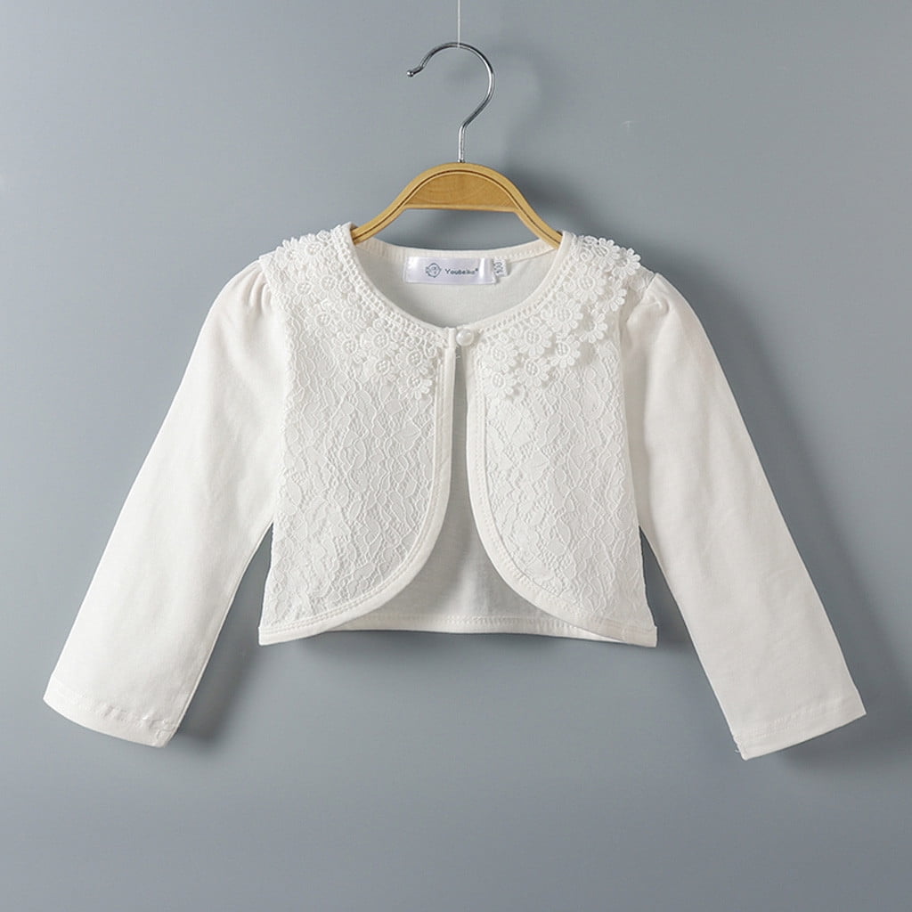 Utoimkio Toddler Baby Girls Knit Cropped Bolero Shrug Lace Cardigan ...