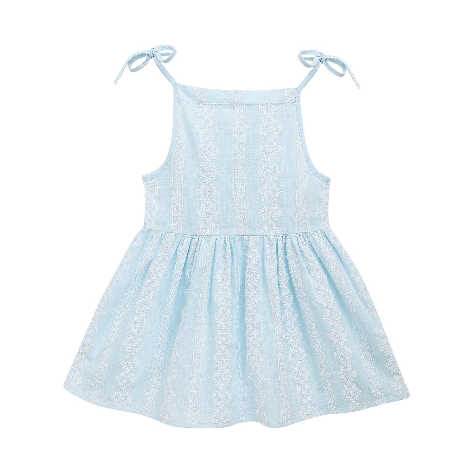 Utoimkio Toddler Baby Girls Summer Dress Clothes Floral Ruffle Strap Dress Backless Princess ...