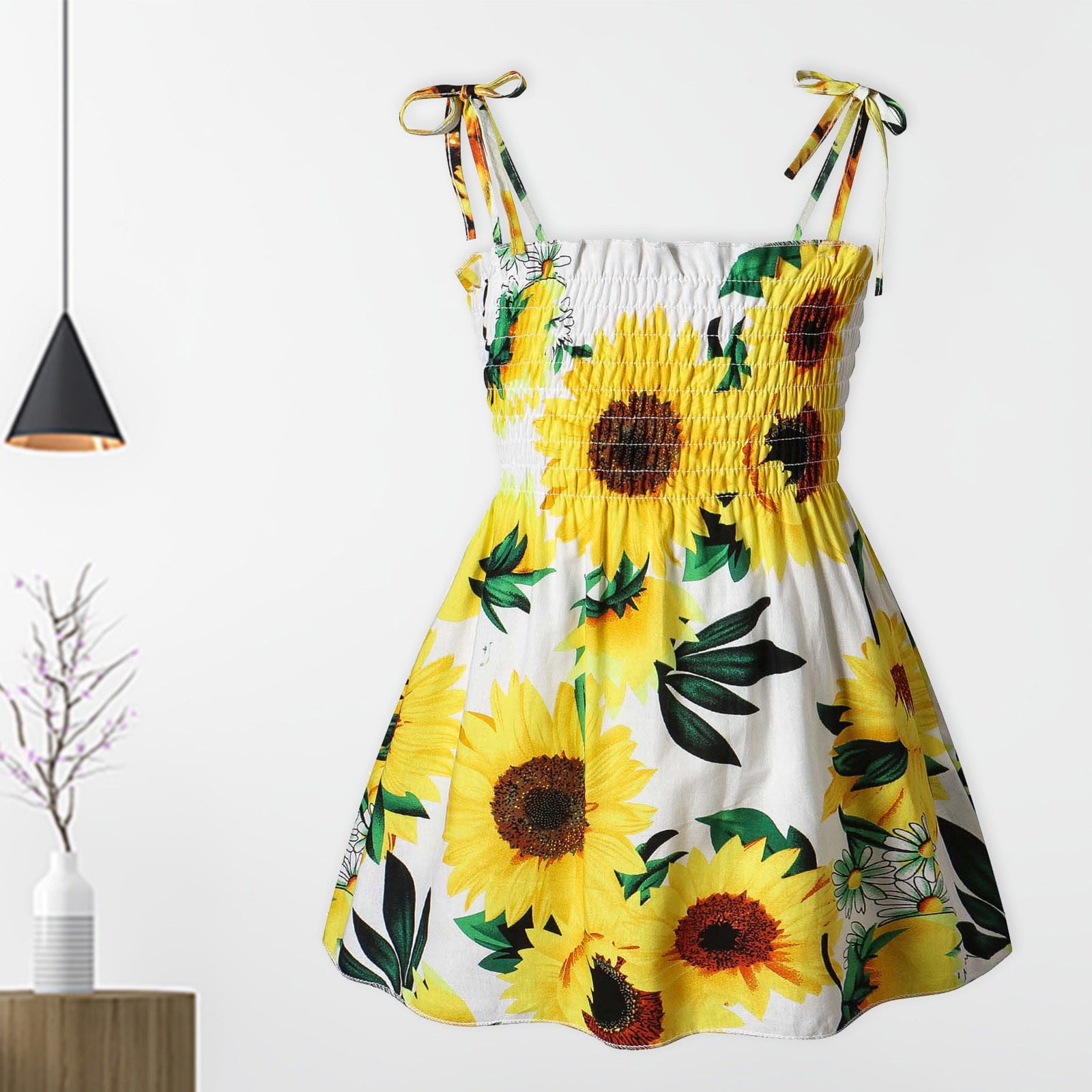 Utoimkio Toddler Kid Baby Girls Summer Dress Clothes Floral Ruffle Strap Dress Backless Princess ...