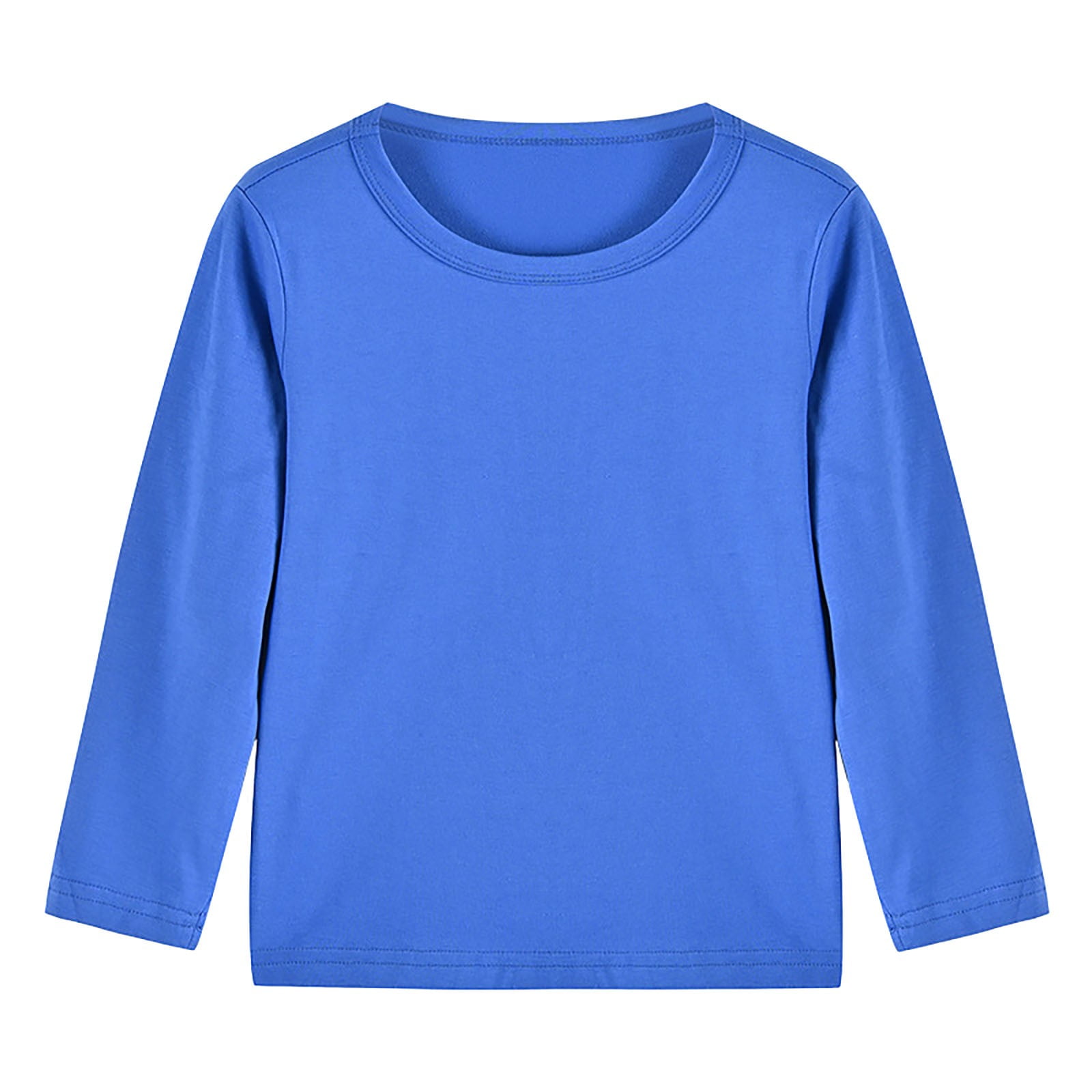 Utoimkio Toddler Little Boy Girls Basic Crewneck T-Shirt Solid Color ...