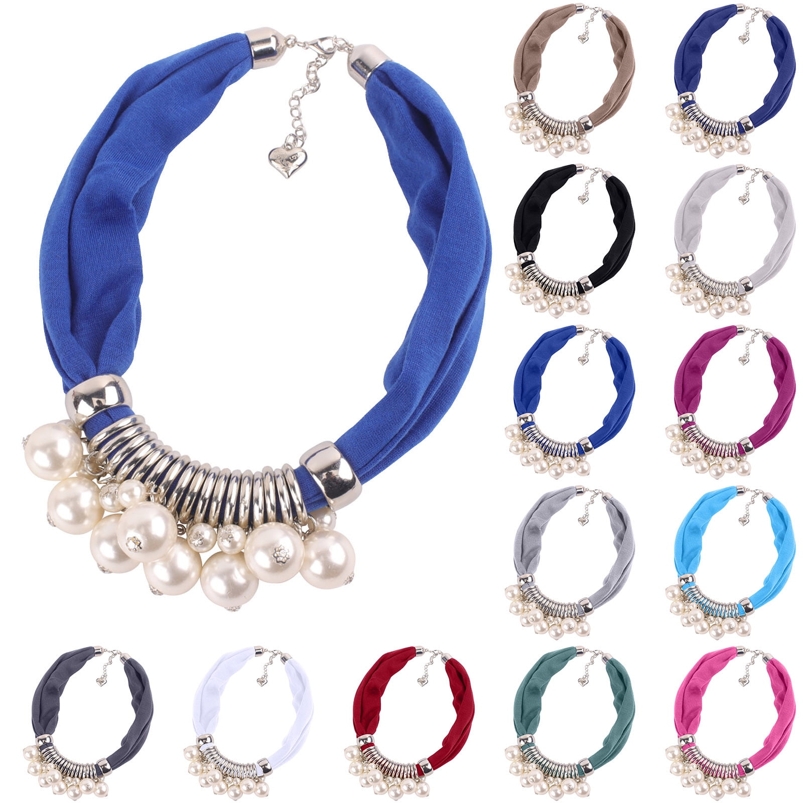 Utoimkio Vintage Ethnic Style Women's Scarf Crystal Bead Pendant ...